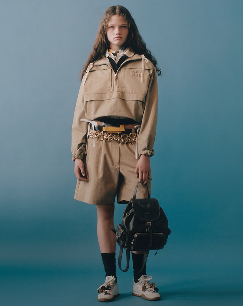 Pañuelo De Seda Estampada Rosa/verde Laurel | Miu Miu