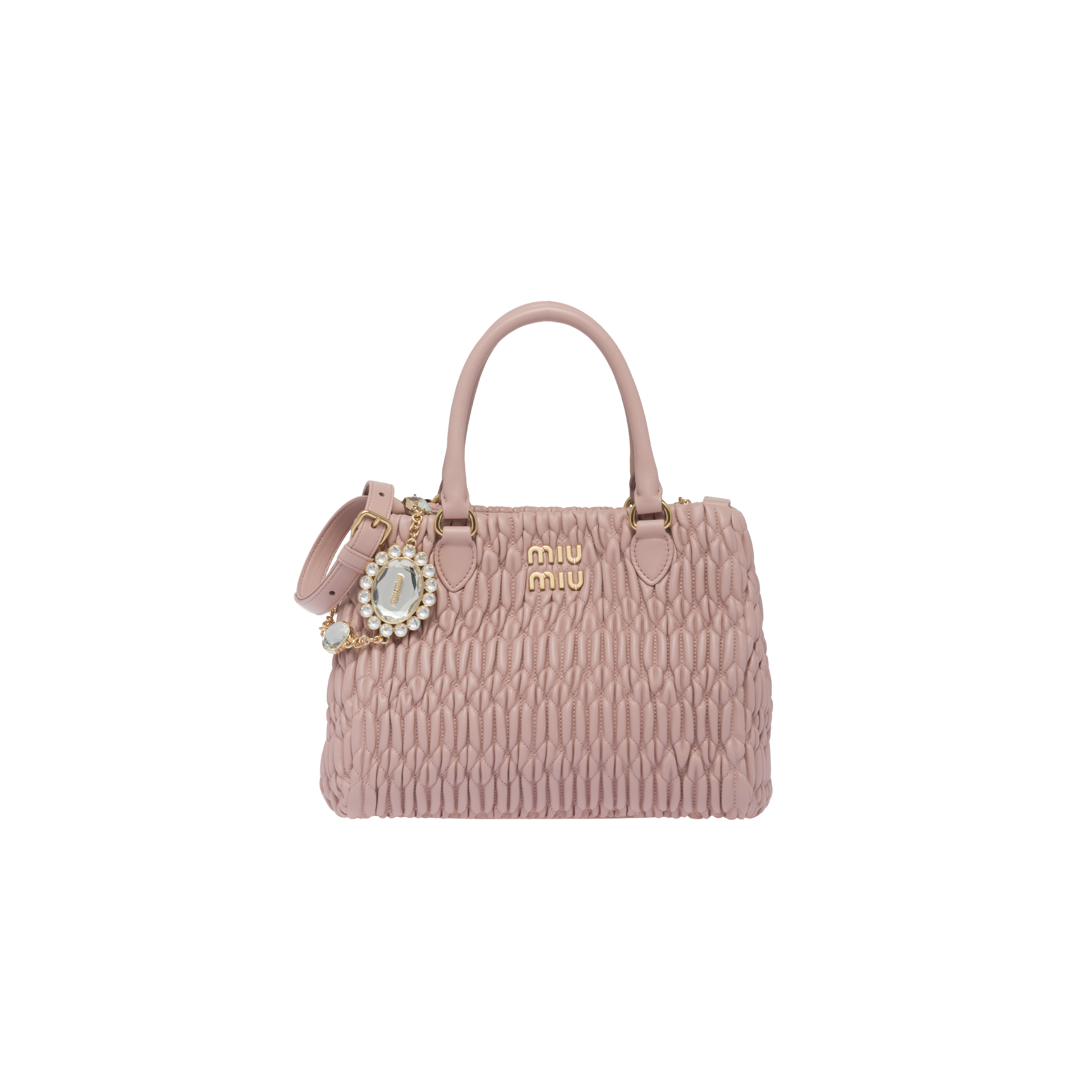 Miu Crystal nappa leather and crystal handbag Opal | Miu Miu