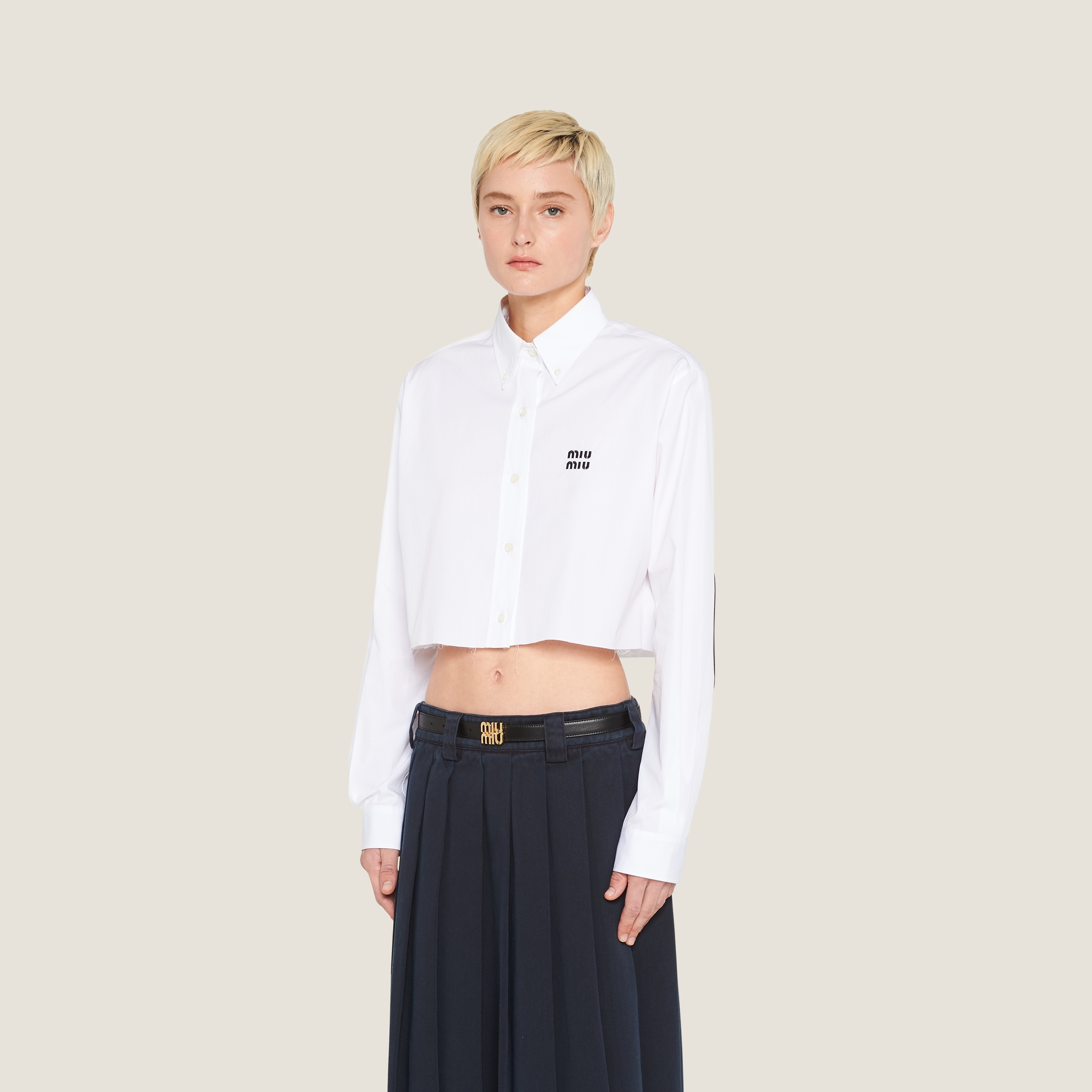 Black Leather Belt | Miu Miu