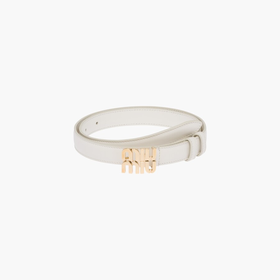 Tobacco Leather belt | MIU MIU