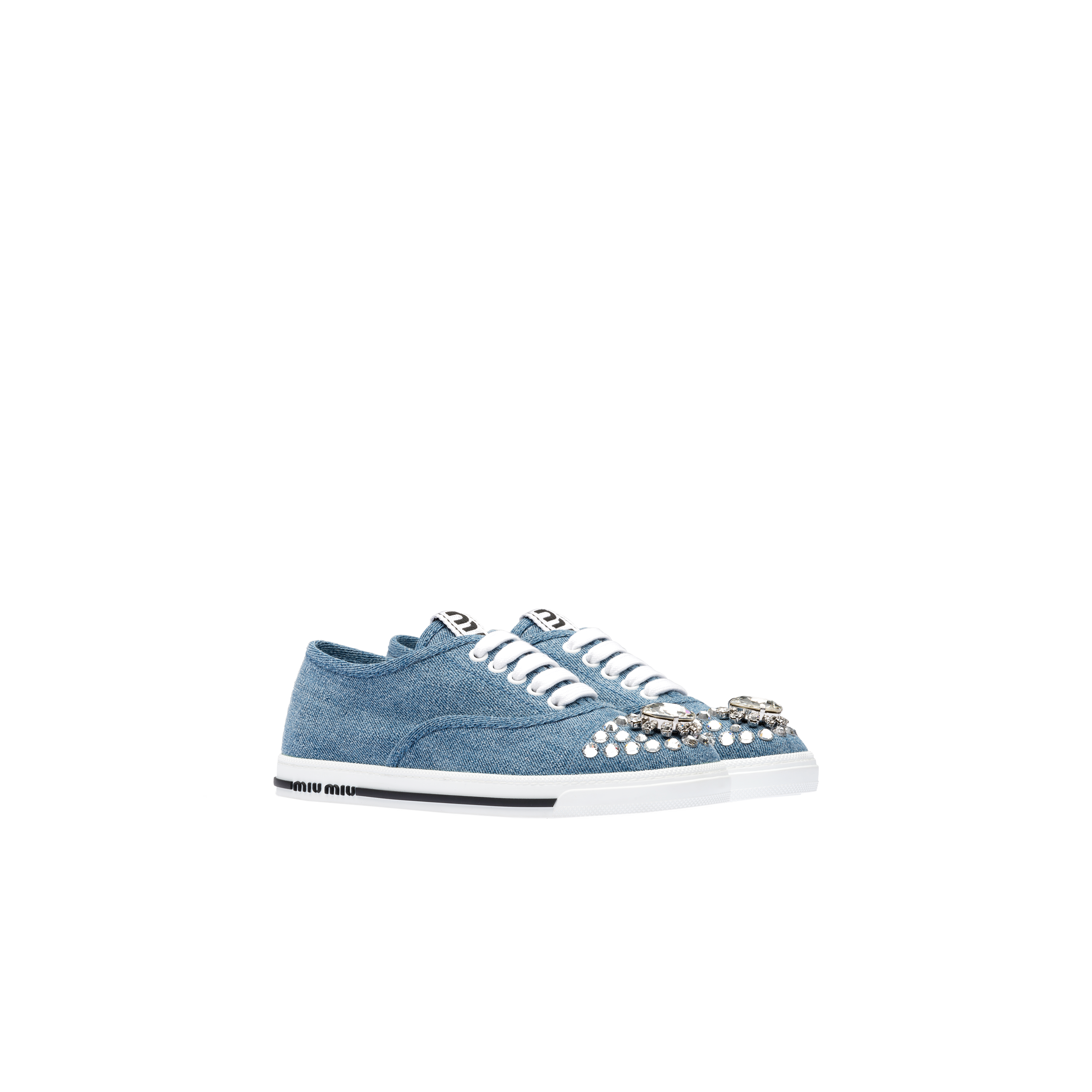 Denim Sneakers Navy Miu Miu