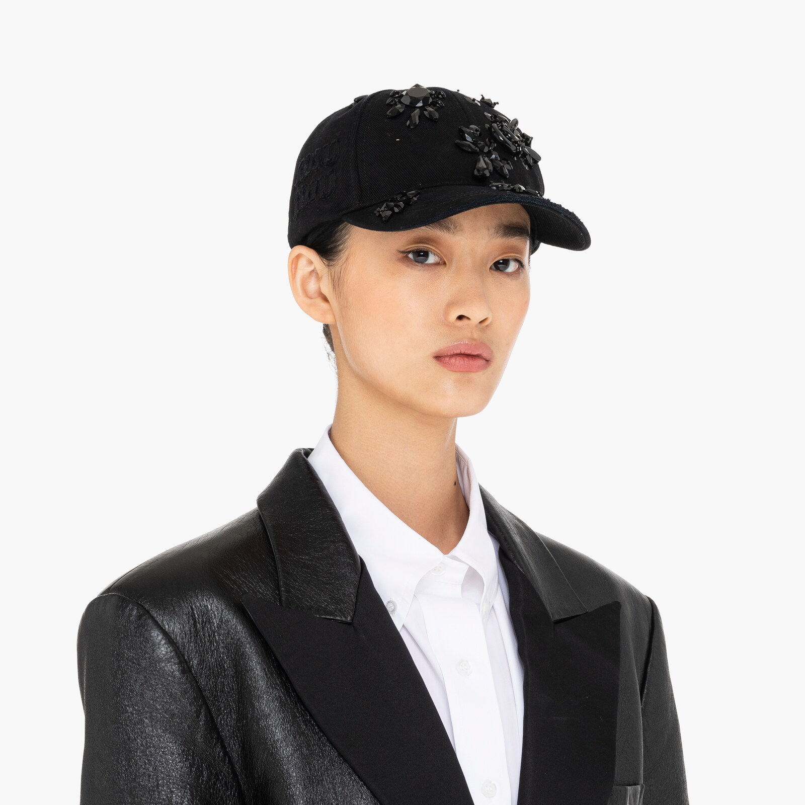 Black Drill baseball cap | MIU MIU