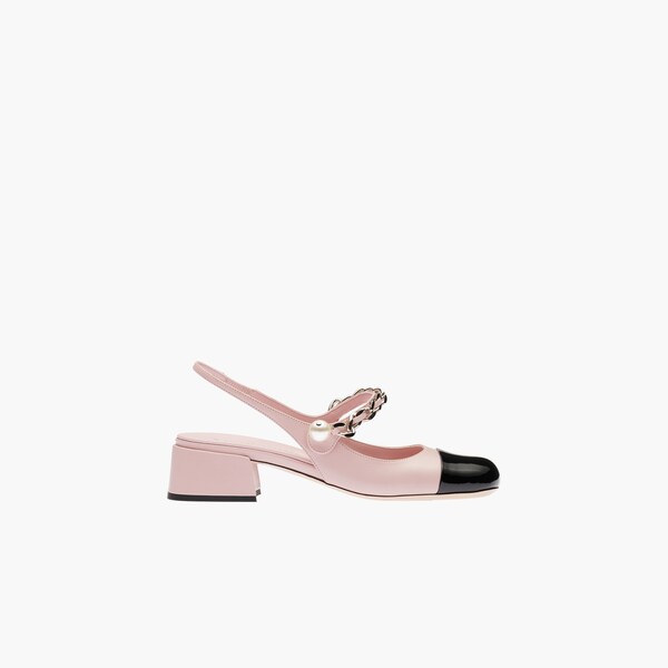 Black Vinyl and mesh pumps | MIU MIU