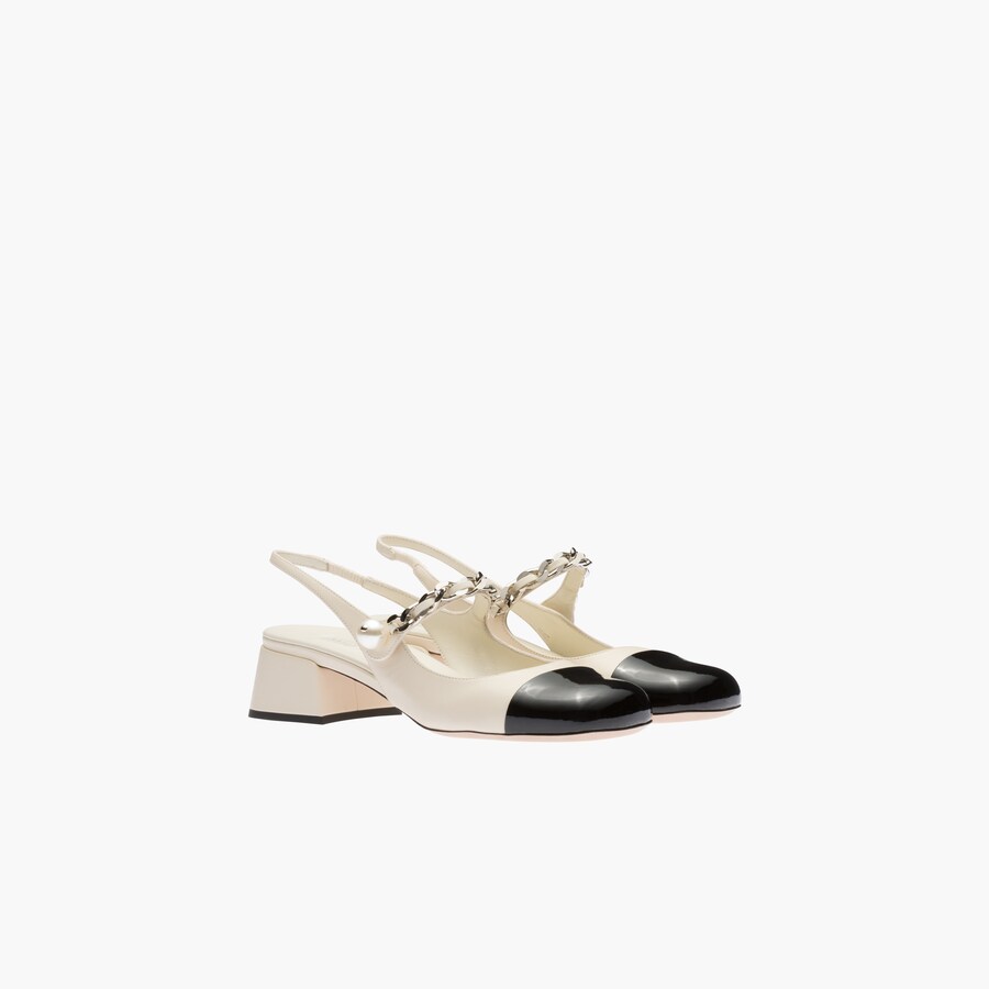 Black Vinyl and mesh pumps | MIU MIU