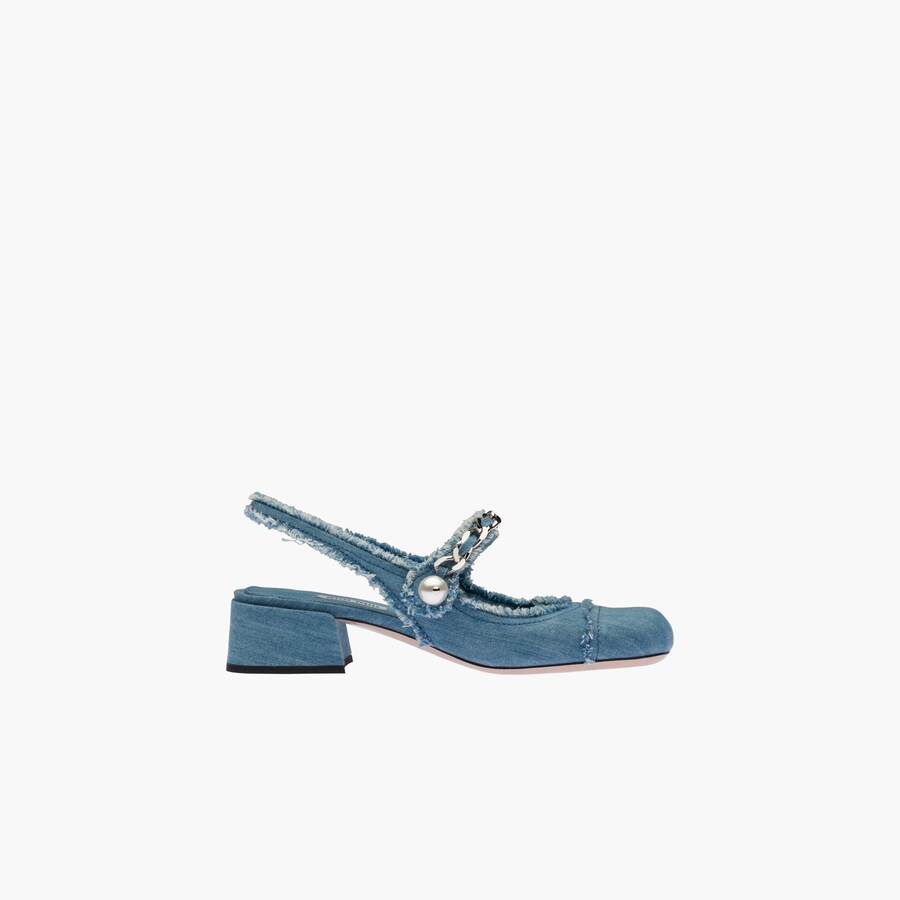 Black Vinyl and mesh pumps | MIU MIU