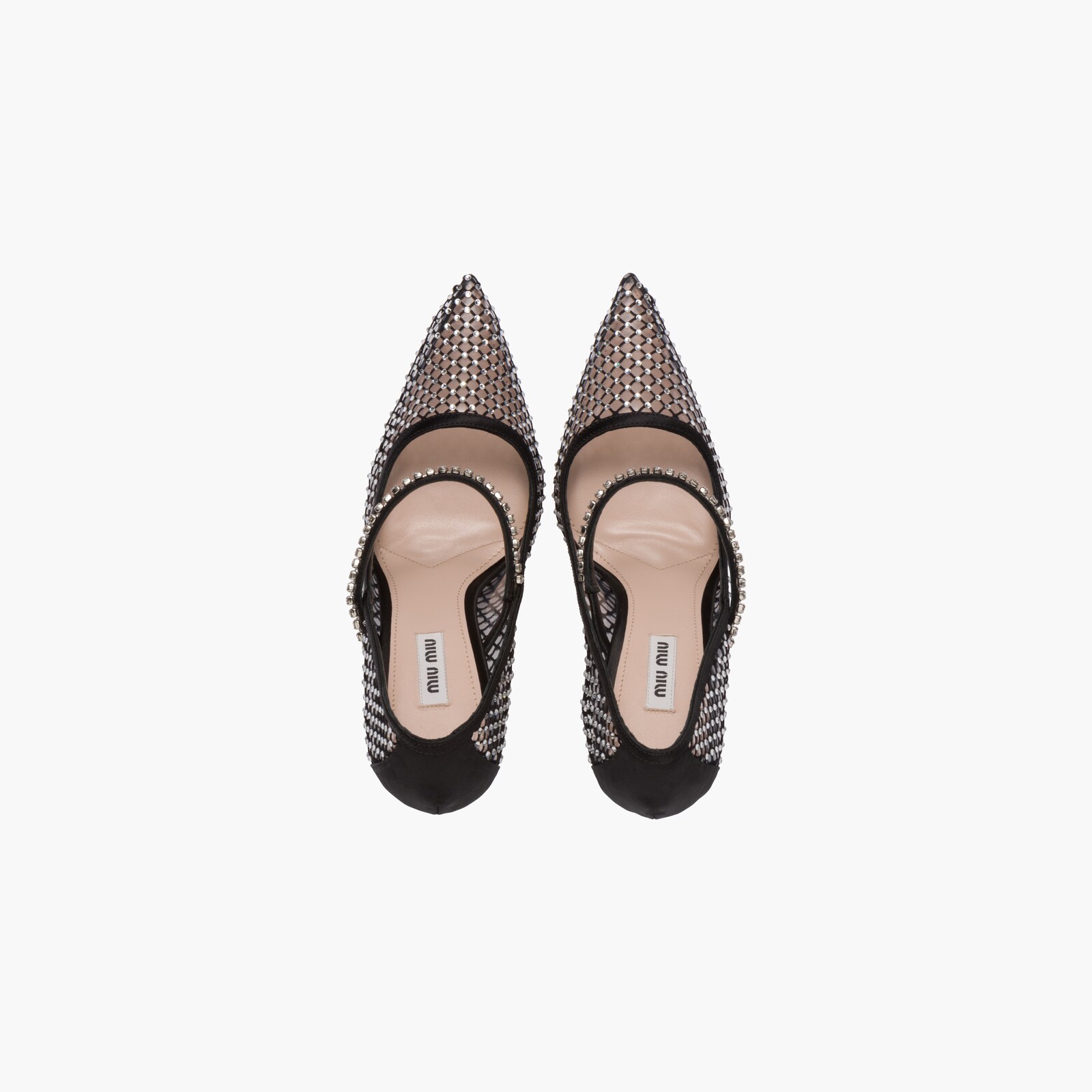 Black Vinyl and mesh pumps | MIU MIU