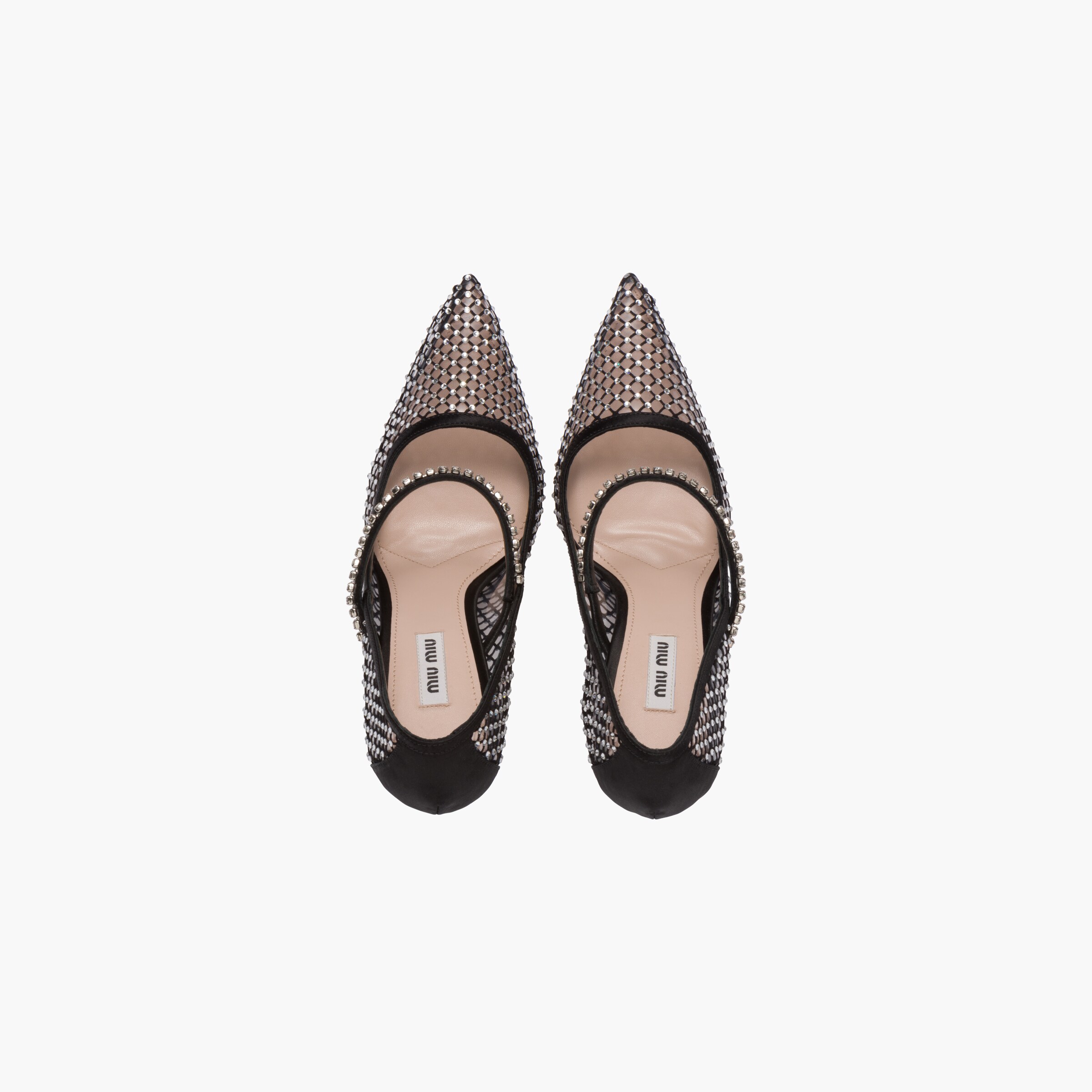 Black Vinyl and mesh pumps | MIU MIU