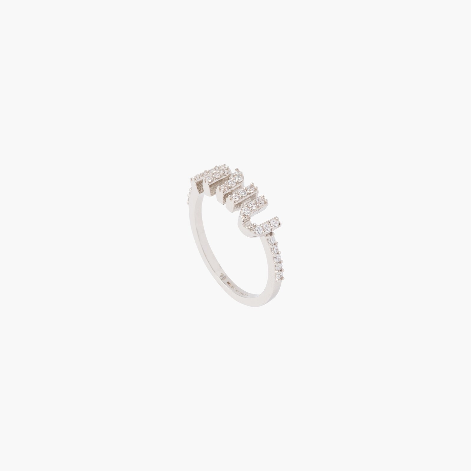 Steel/Crystal Crystal ring | MIU MIU