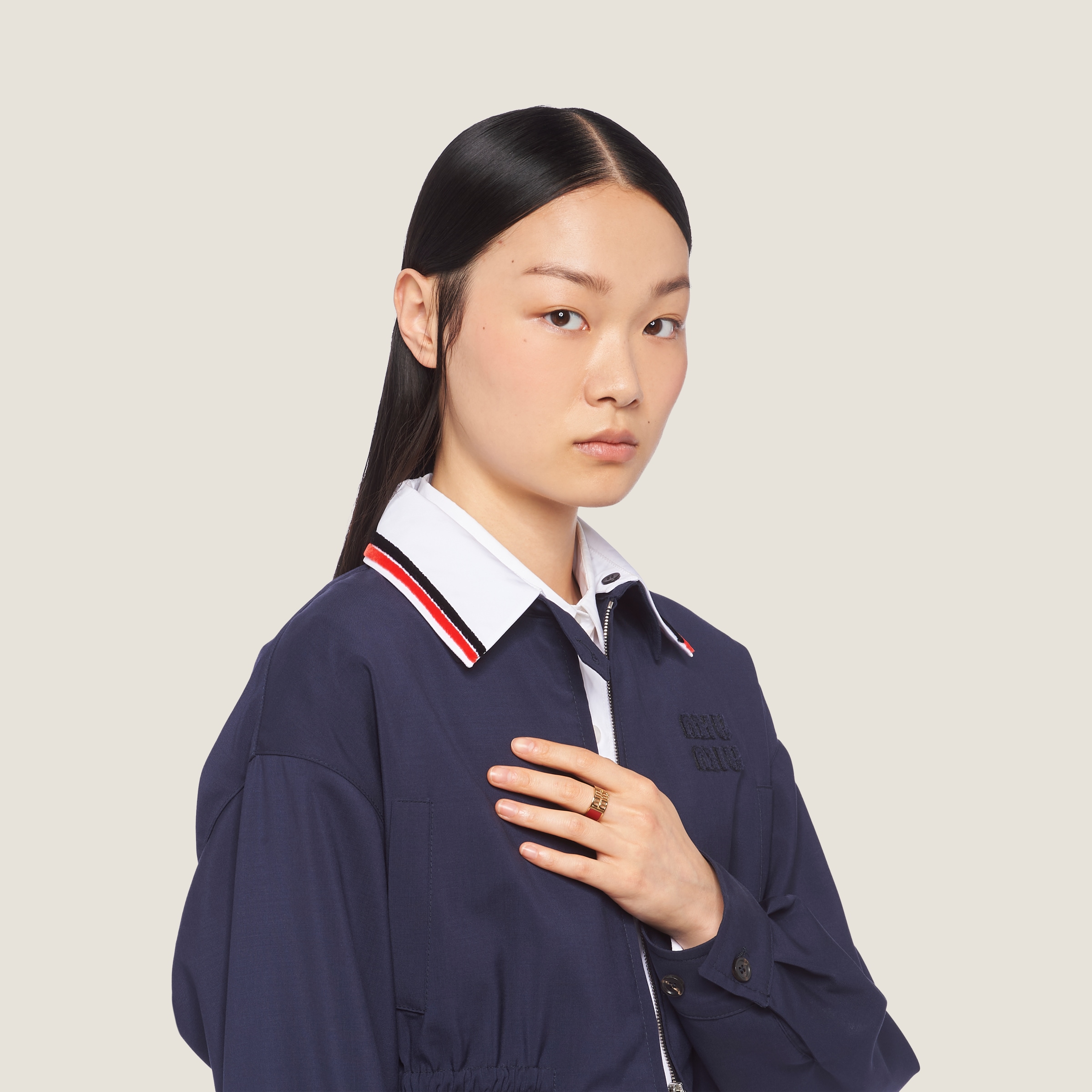 Red Enameled Metal Ring | Miu Miu