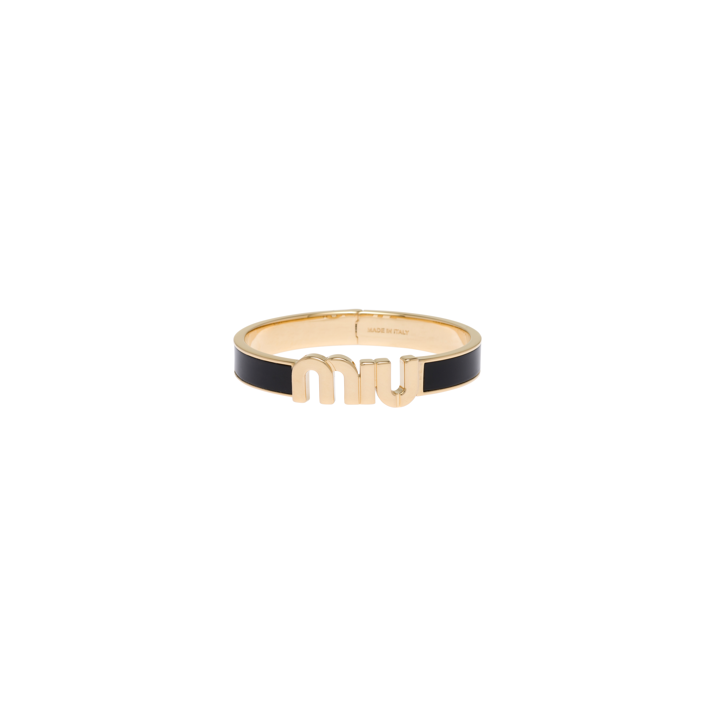 Enameled Metal Bracelet Black Miu Miu enameled-metal-bracelet-black-miu-miu