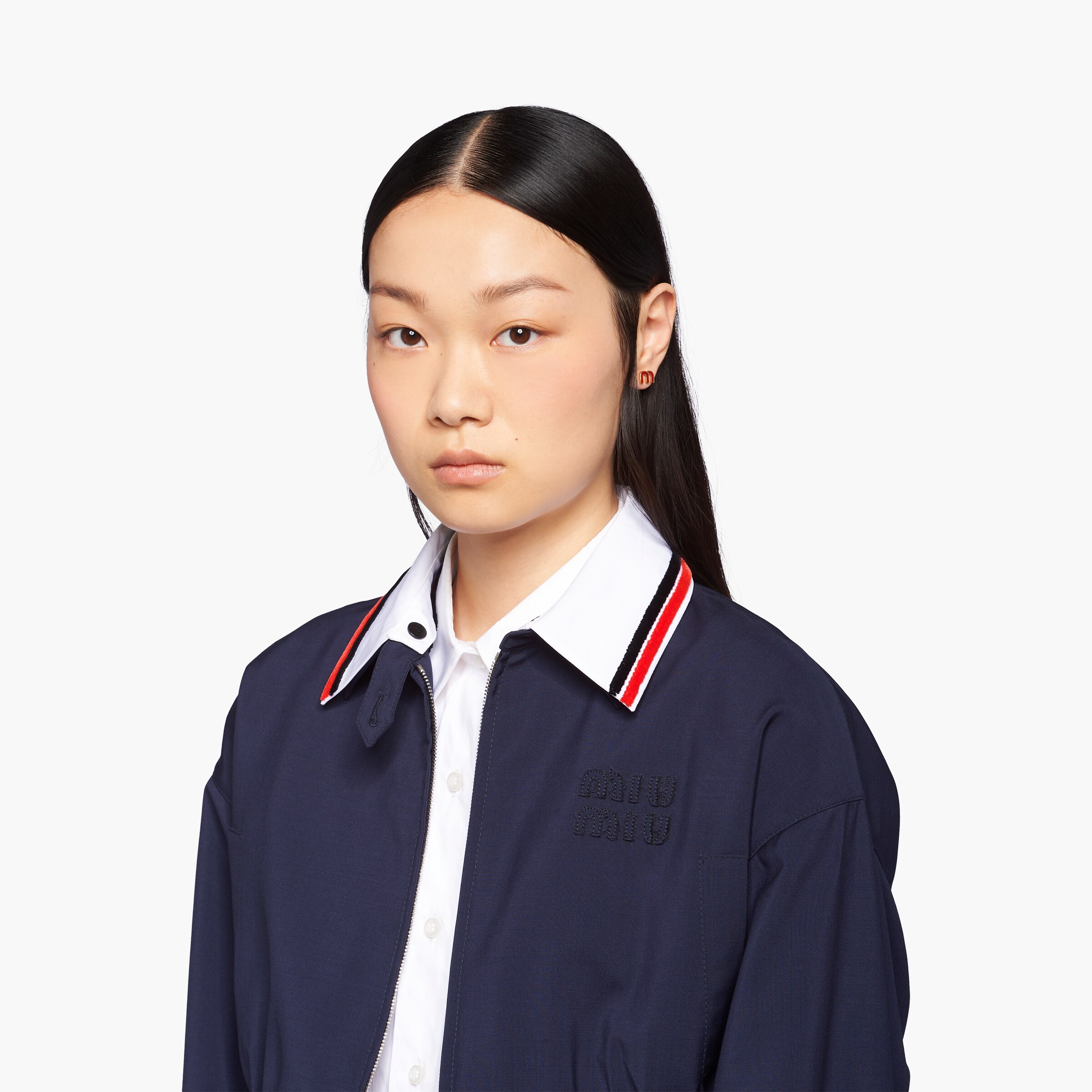 Red Enameled metal earrings | MIU MIU