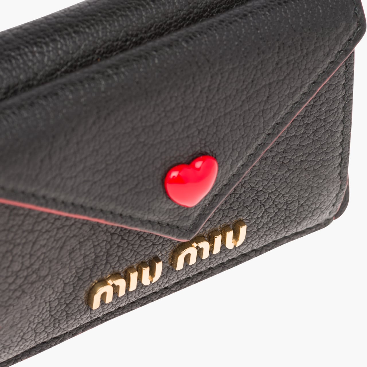 Small Madras Love wallet Black | Miu Miu