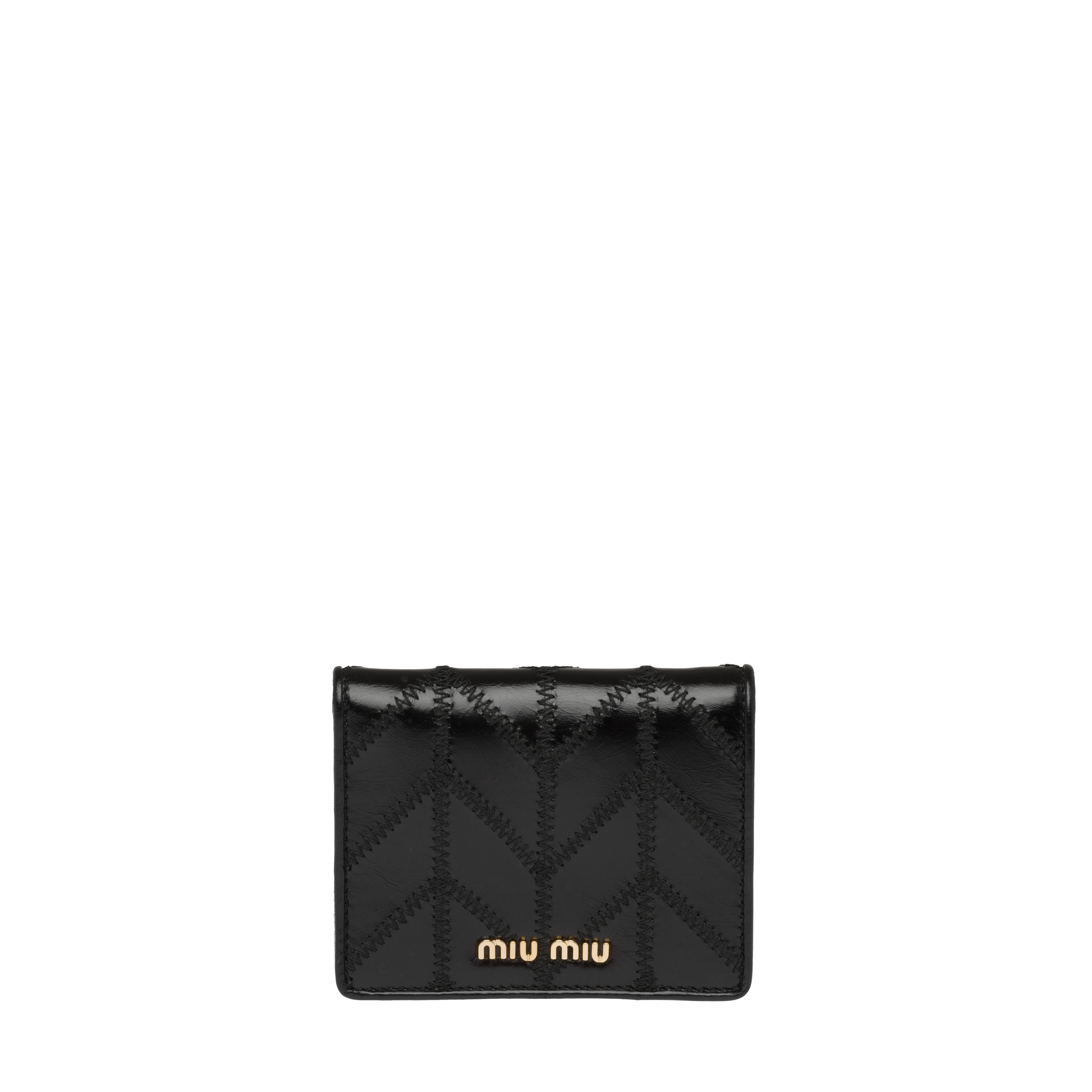 Small leather wallet Black | Miu Miu