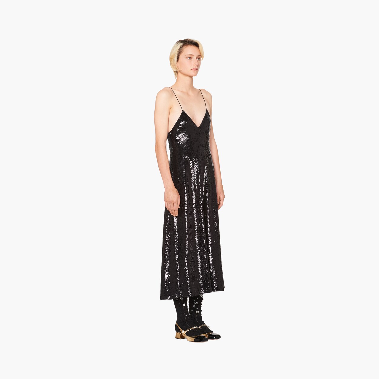 Sequin midi-dress Black | Miu Miu