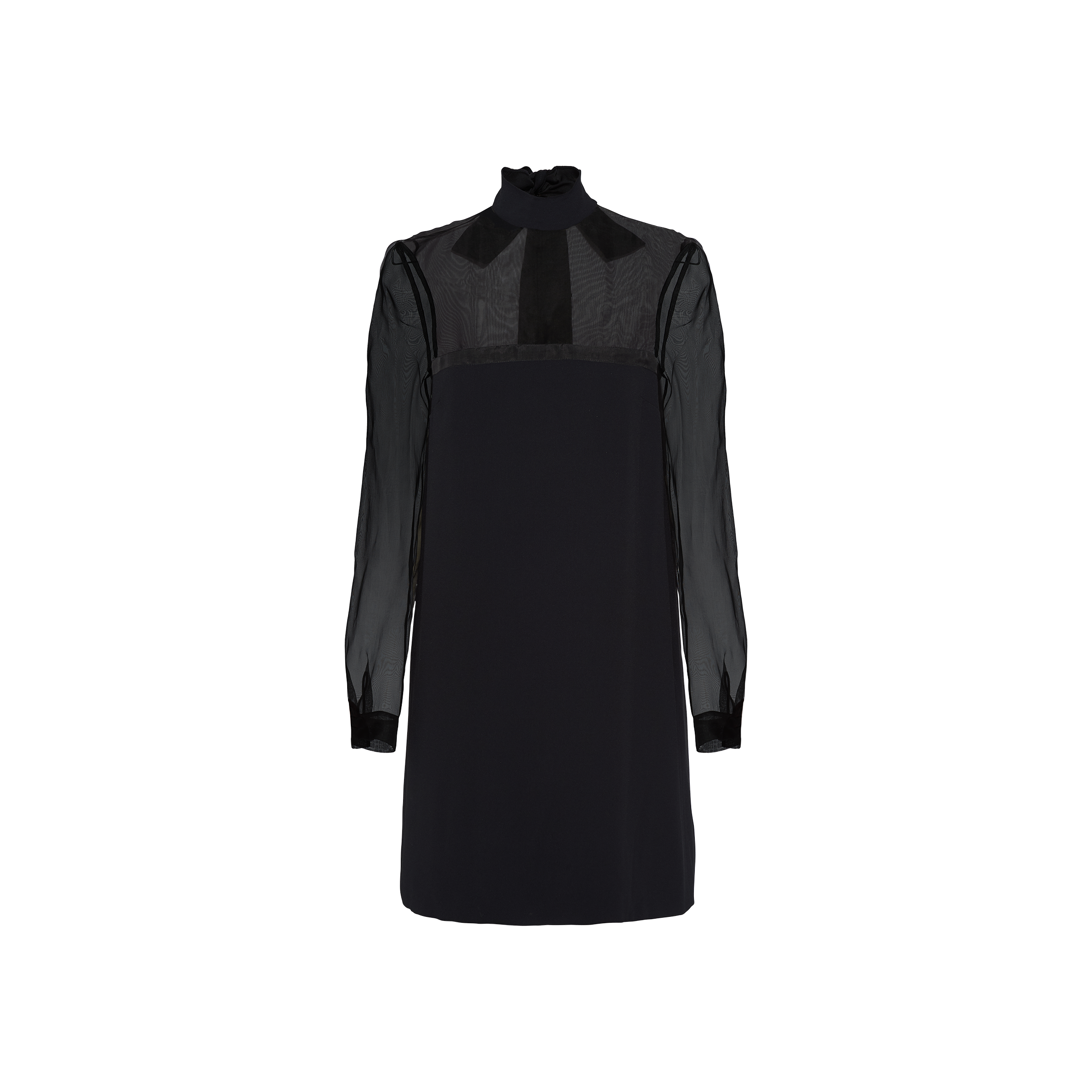 Miu Miu Sablé Mini Dress In Black Modesens
