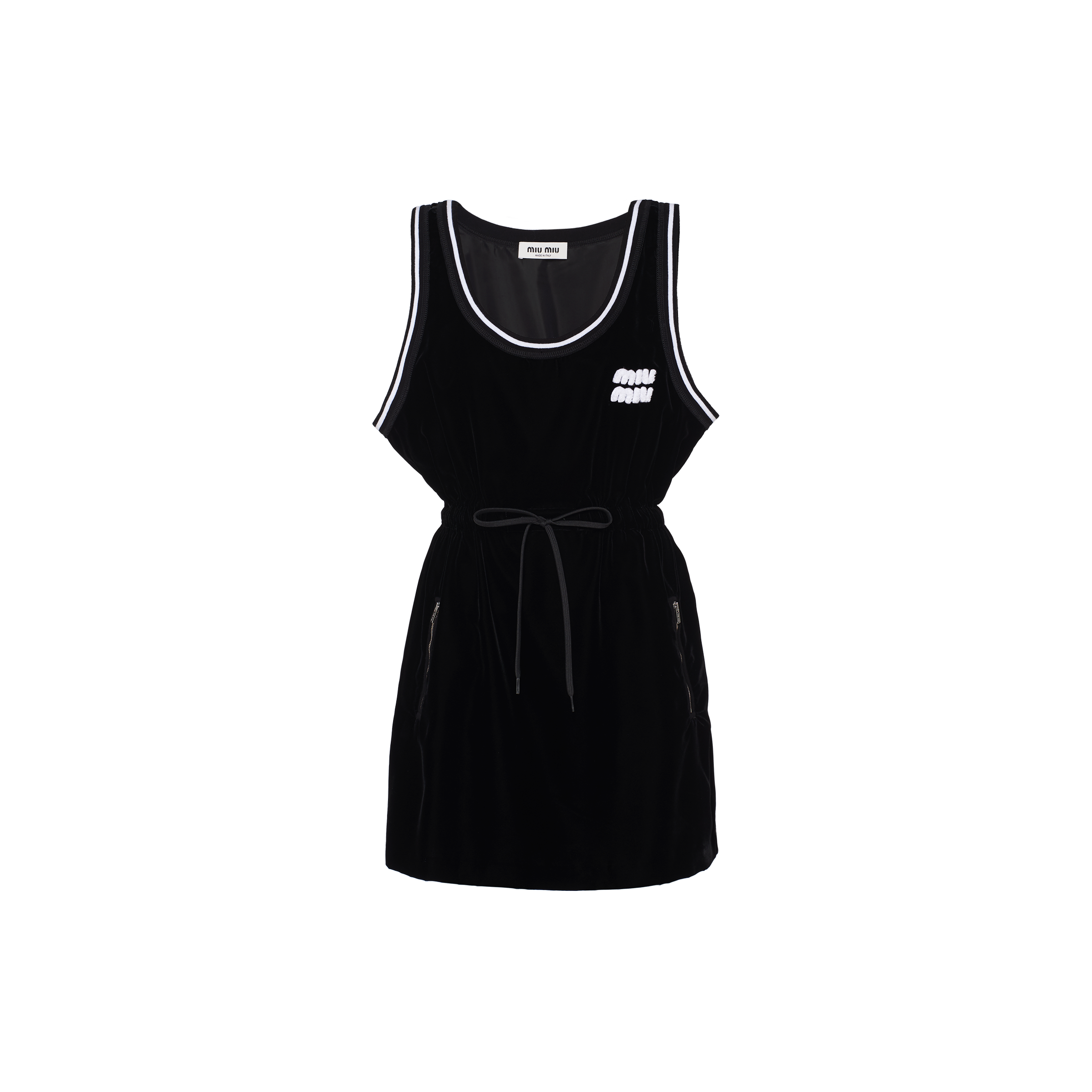 Velvet Mini Dress Black Miu Miu