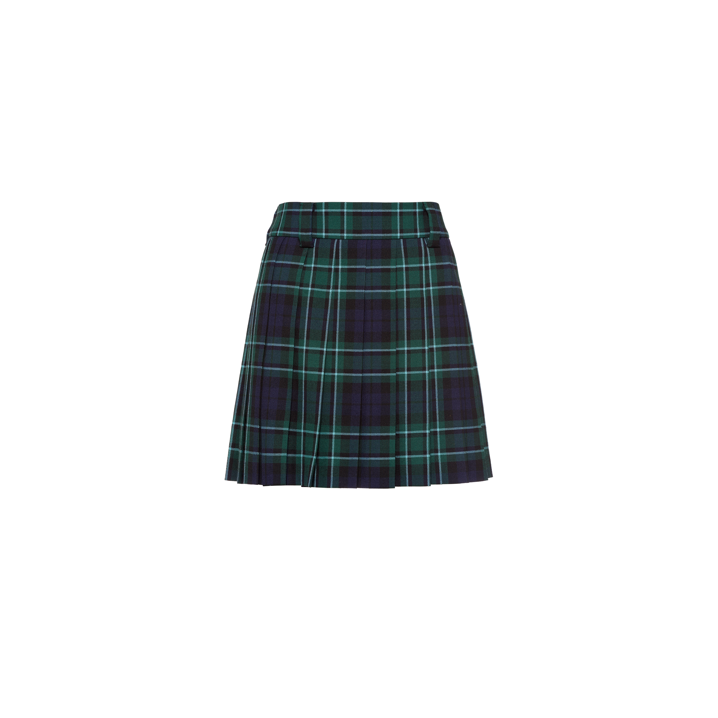 Plaid Skirt Navy Miu Miu