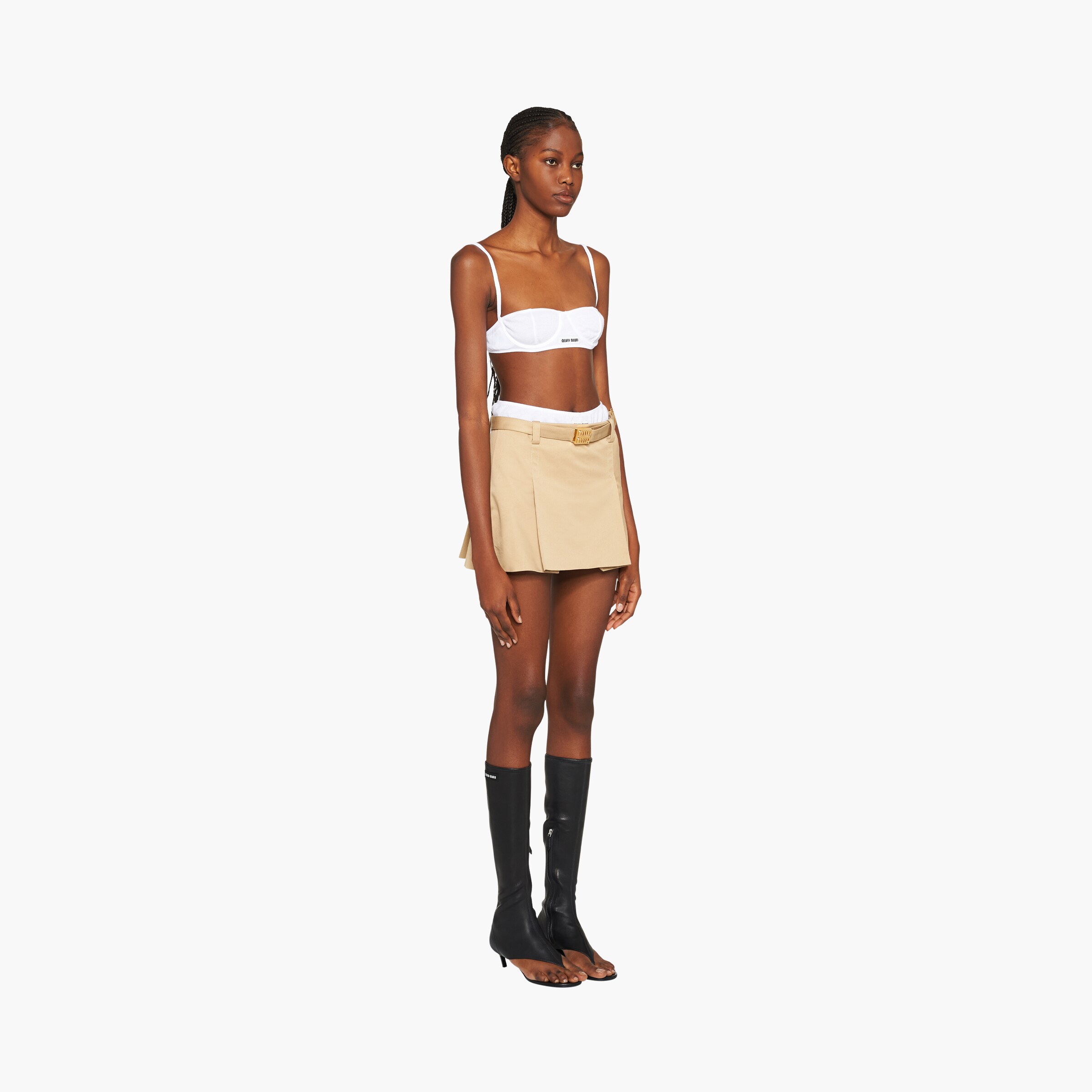 Cord Chino Miniskirt Miu Miu