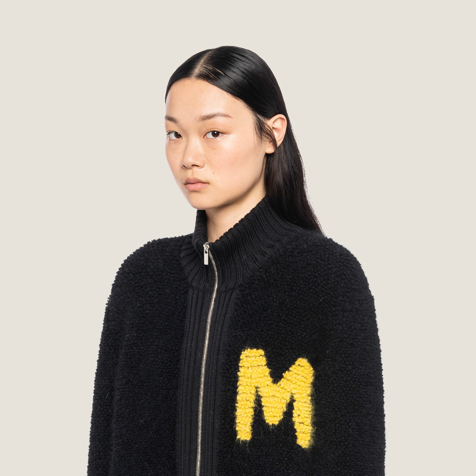 Black Bouclé Cardigan | Miu Miu