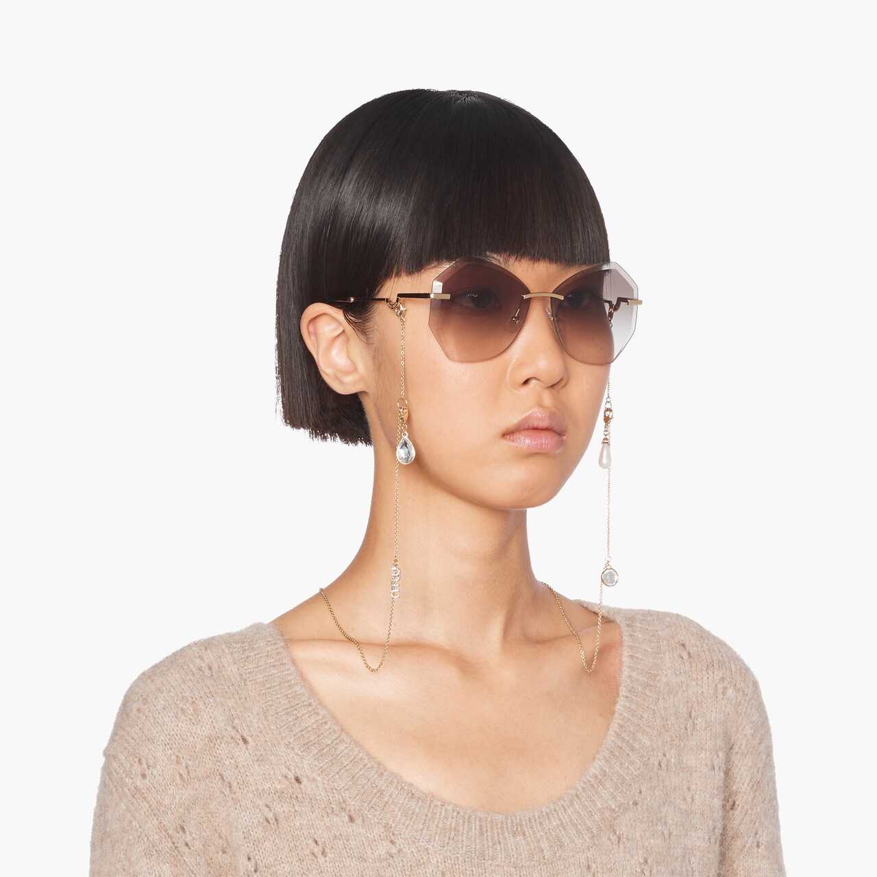 Miu Miu eyewear chain Gold | Miu Miu
