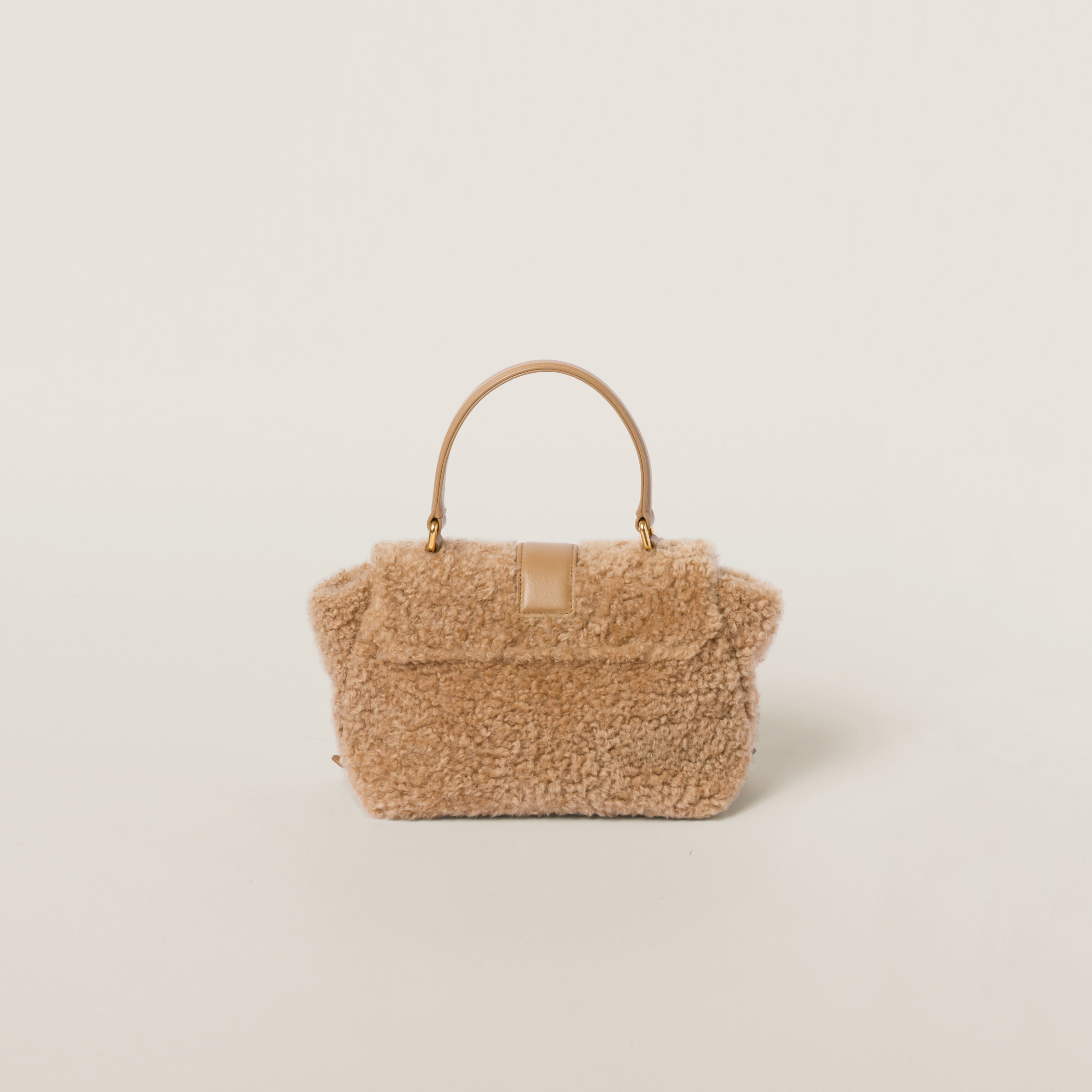 Caramel Shearling Handbag | Miu Miu