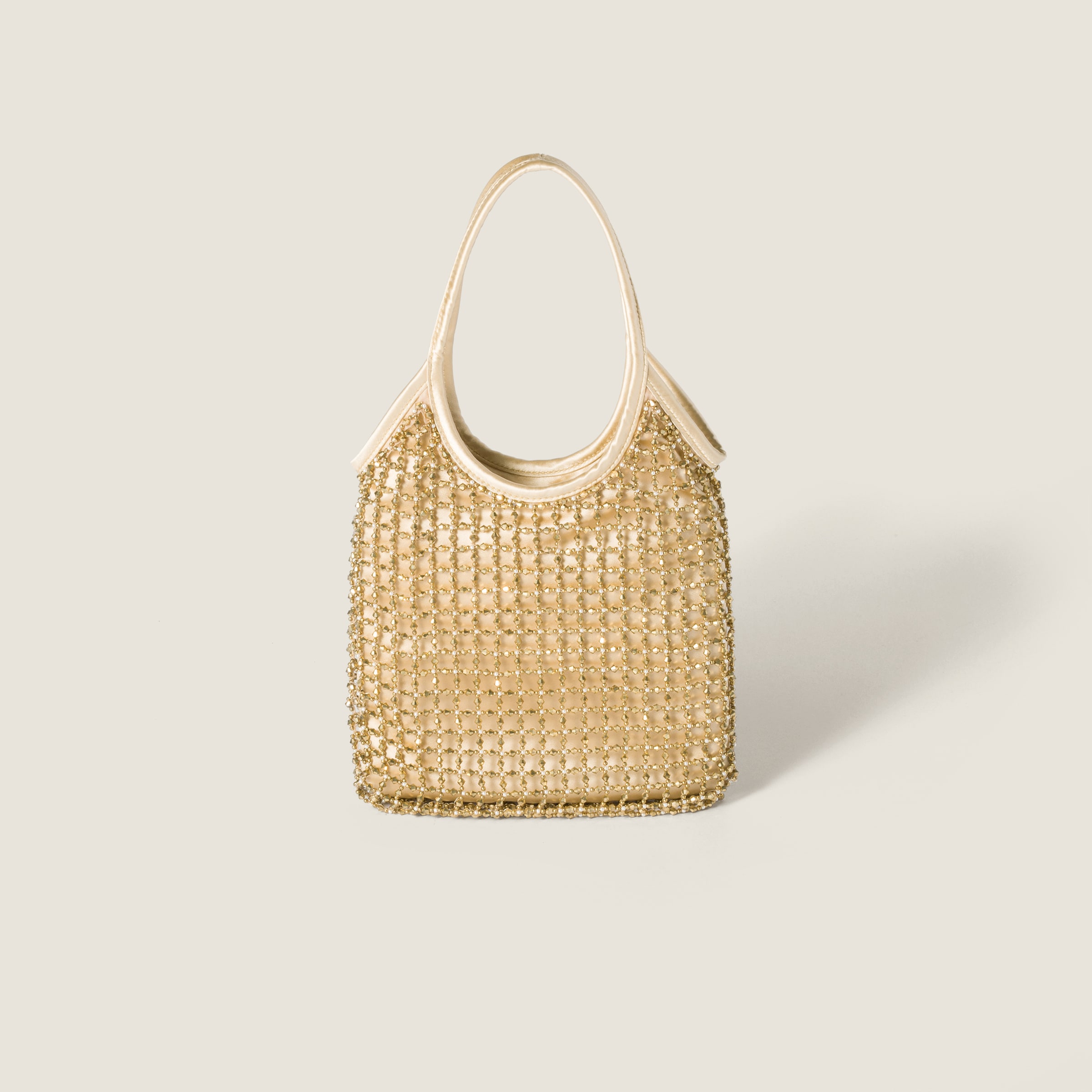 Platinum Ivy Beaded Duchesse Bag | Miu Miu