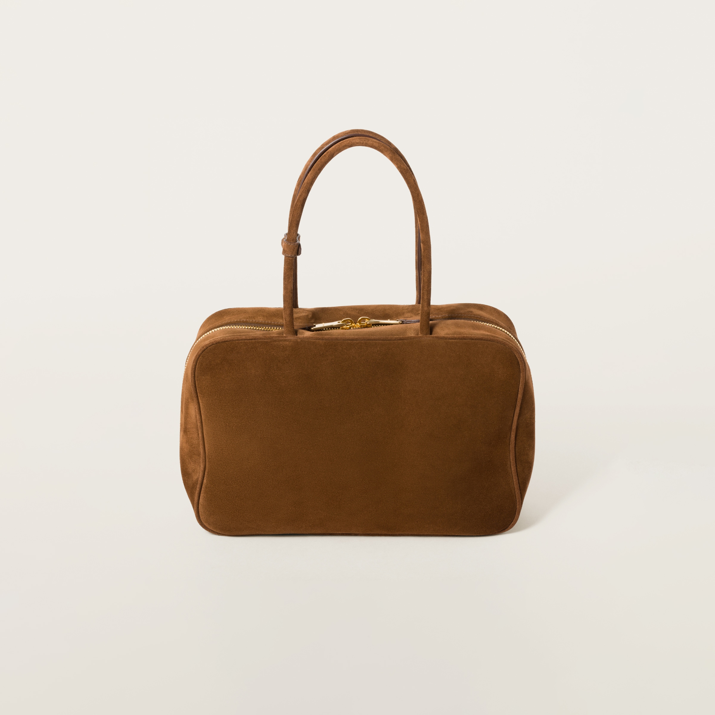 Cocoa Brown Suede Beau Bag | Miu Miu