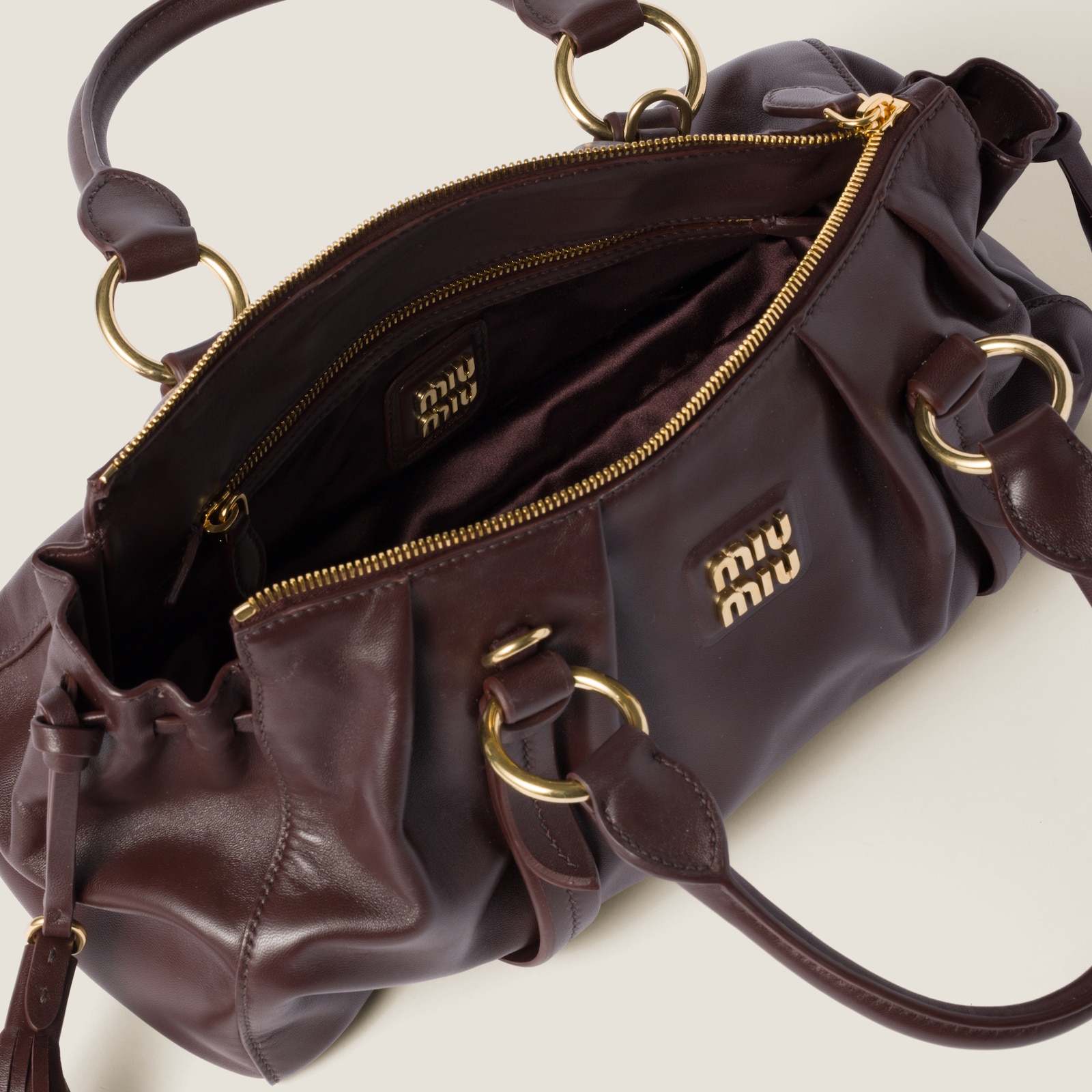 Briarwood Joie Nappa Leather Bag | Miu Miu