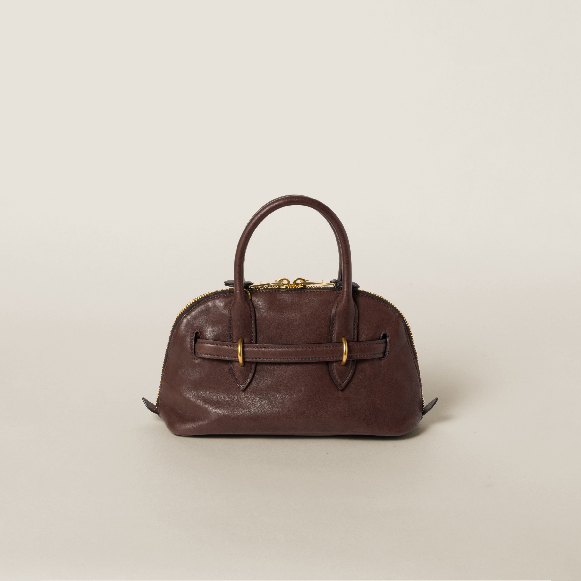 Briarwood Aventure Nappa Leather Top-handle Bag | Miu Miu