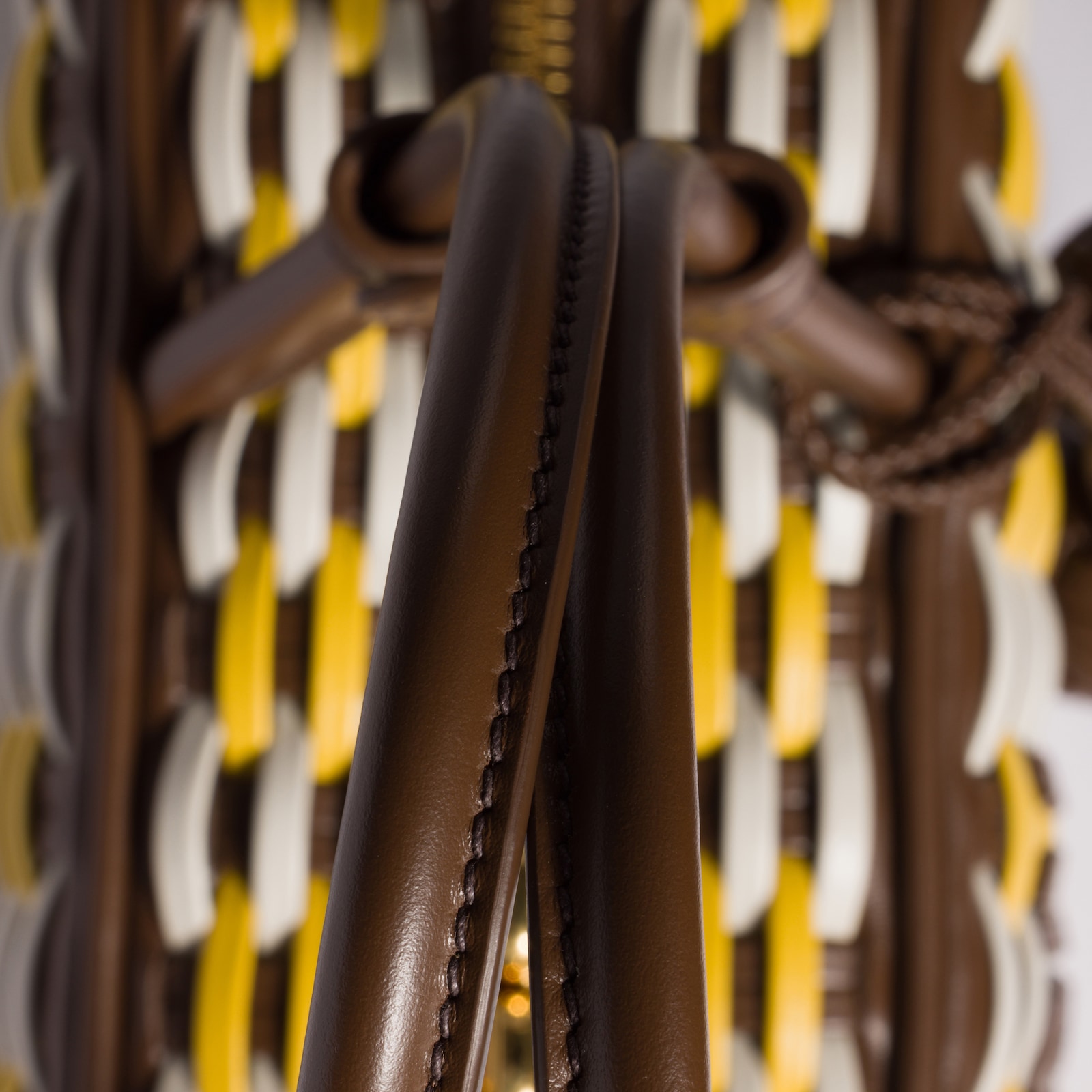 Maple/sunny Yellow/chalk White Beau Leather Bag | Miu Miu