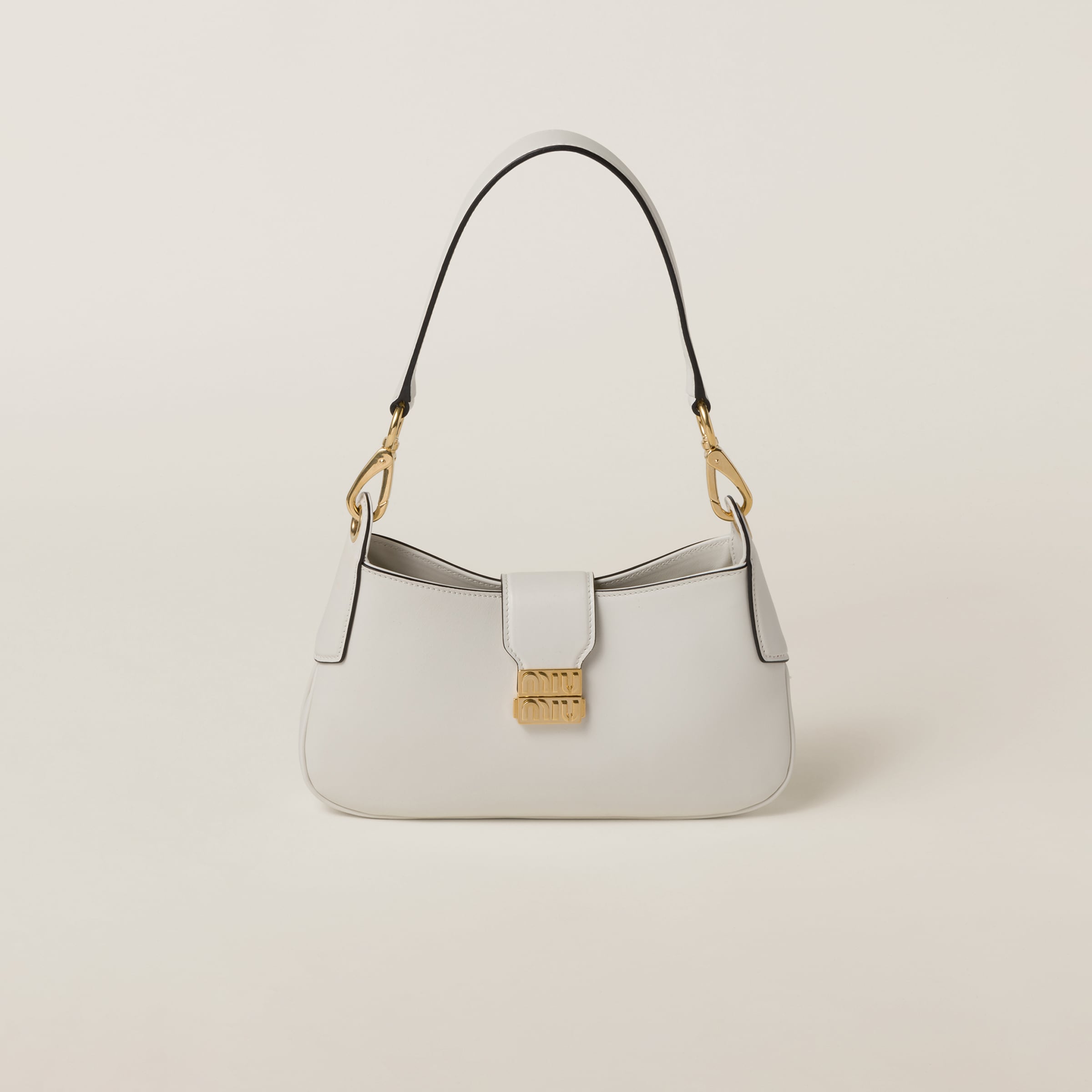 White Leather Hobo Bag | Miu Miu