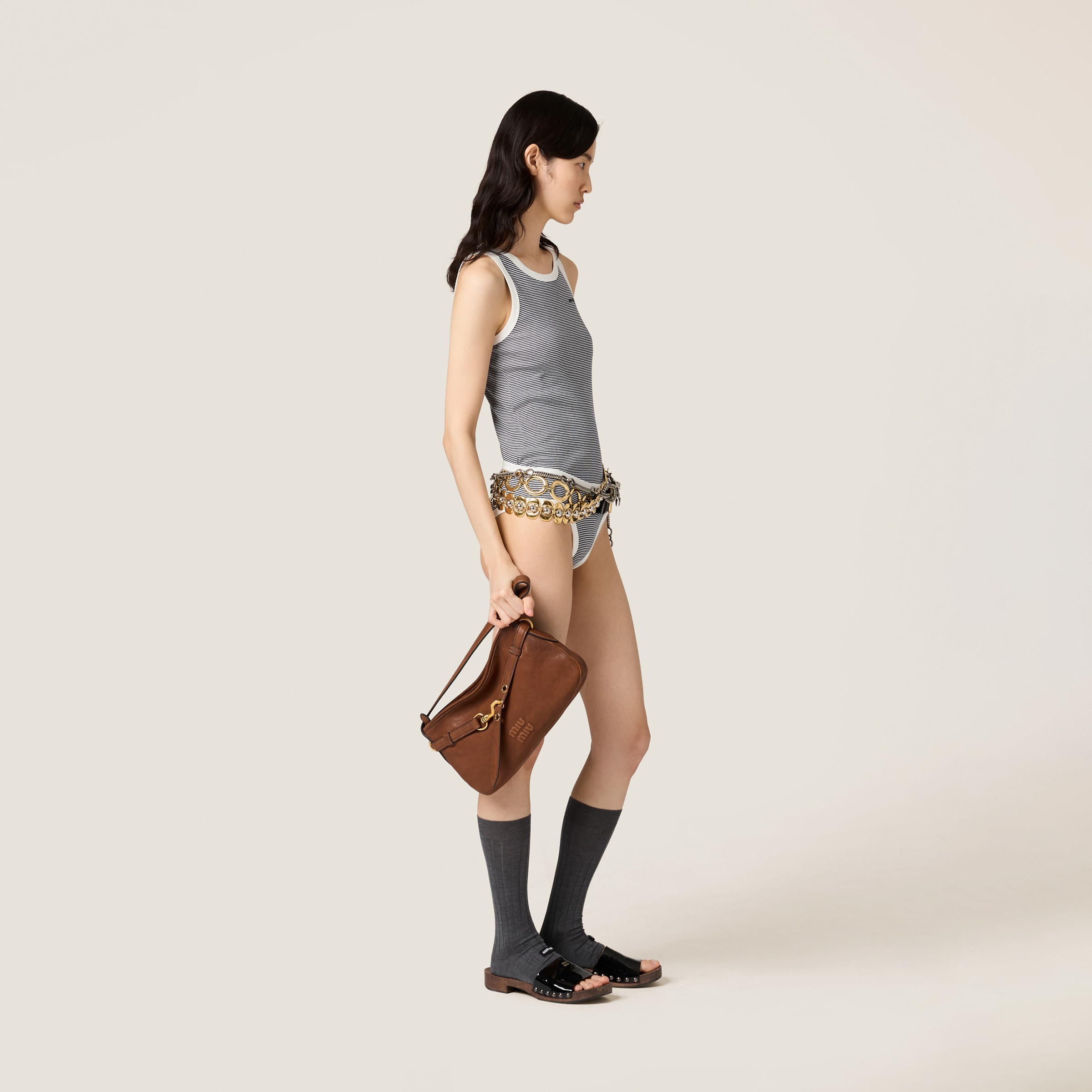 Oak Aventure Nappa Leather Bag | Miu Miu - United States