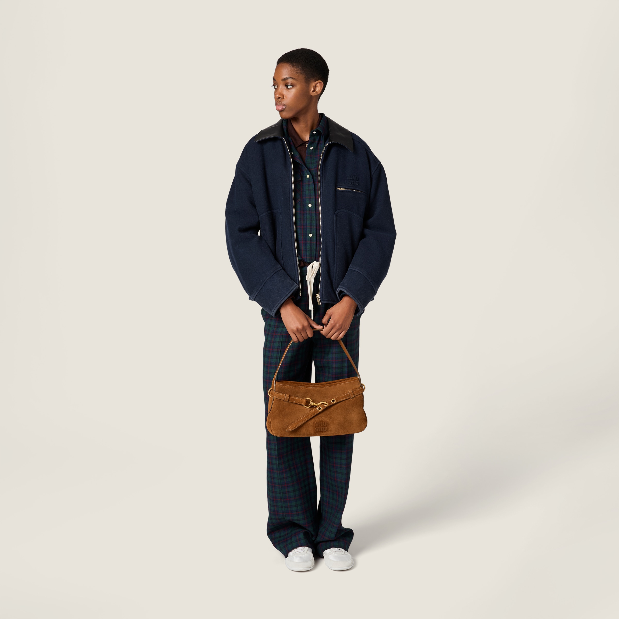 Oak Aventure Suede Bag | Miu Miu - United States