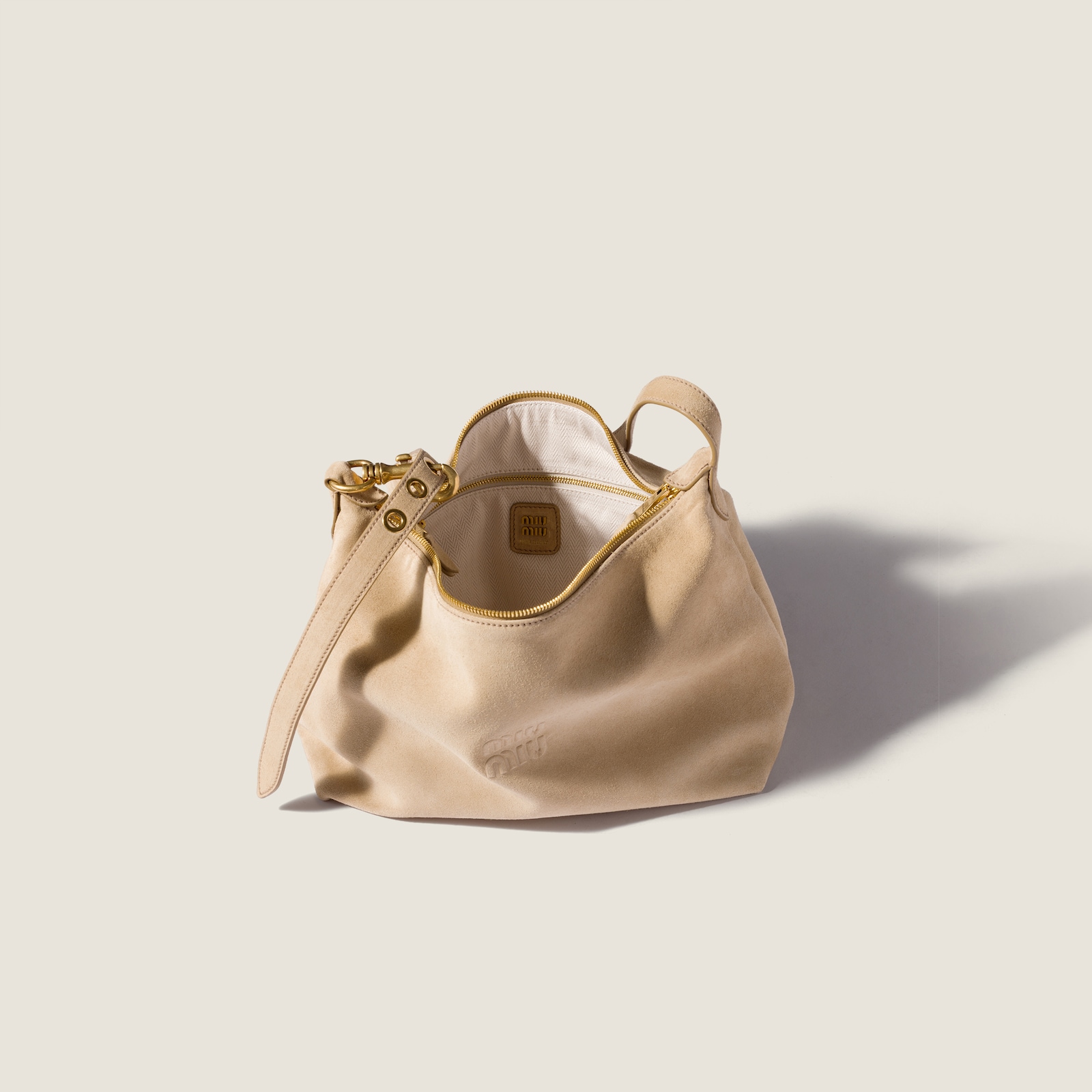 Ecru Suede Bag | Miu Miu - United States