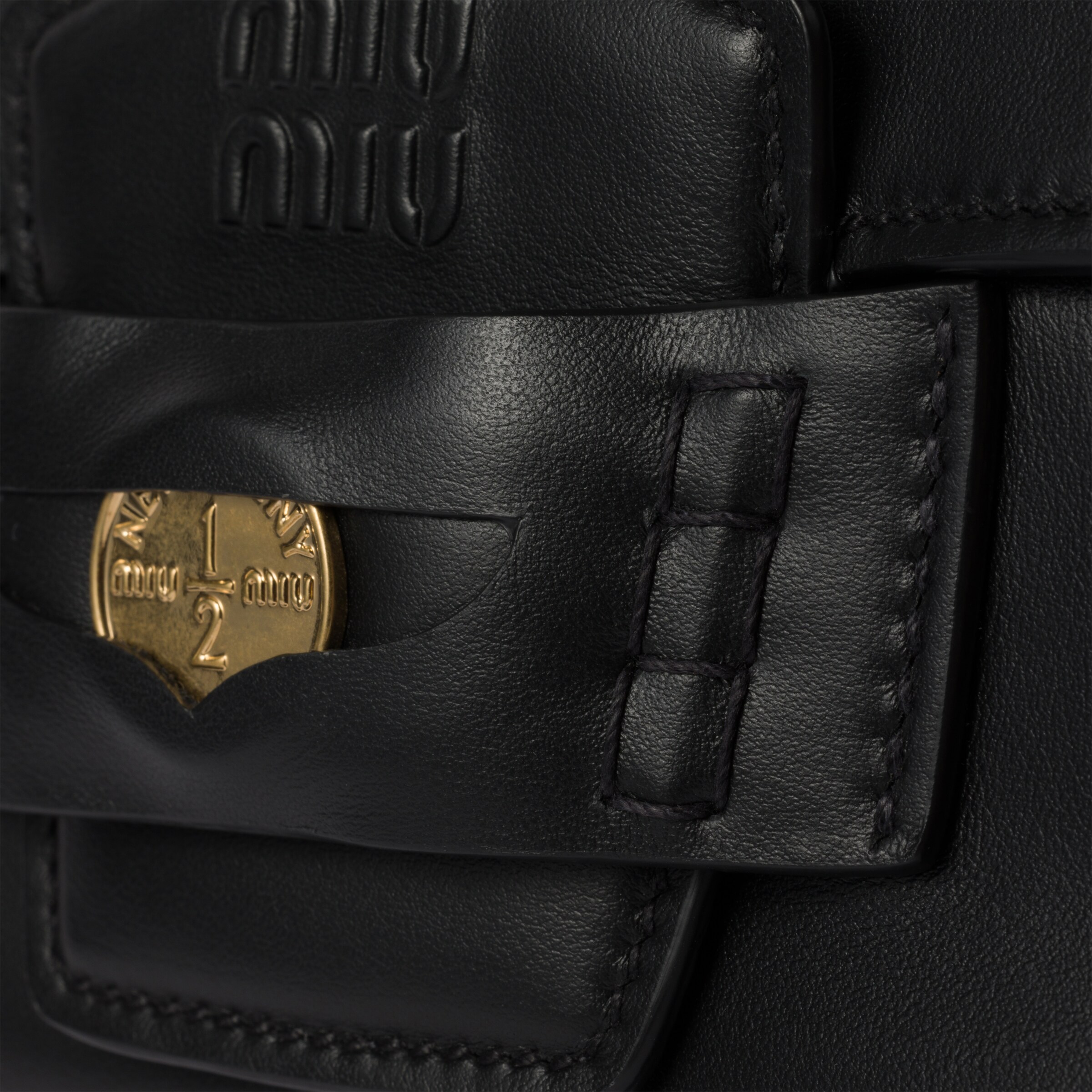 Black Penny Leather Bag | Miu Miu