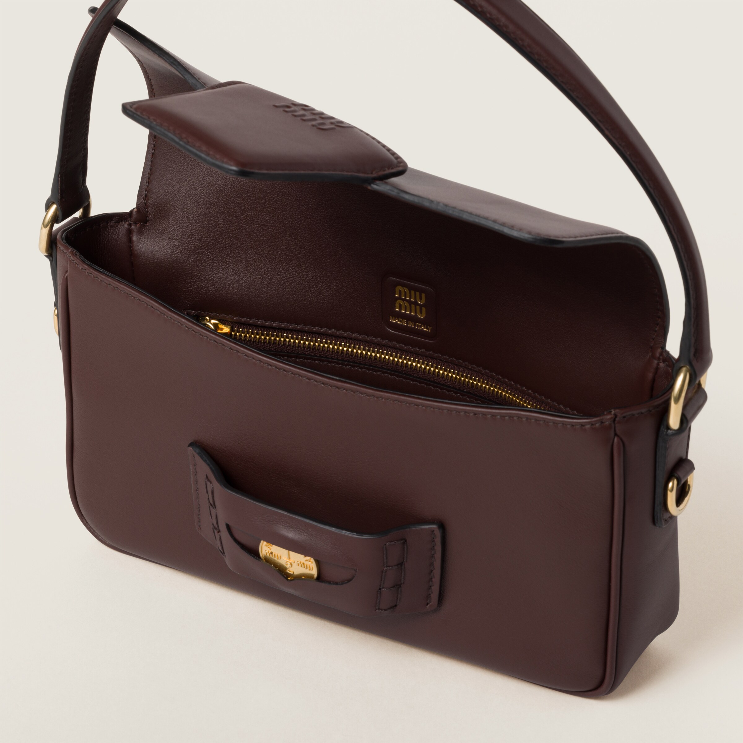 Briarwood Penny Leather Bag | Miu Miu