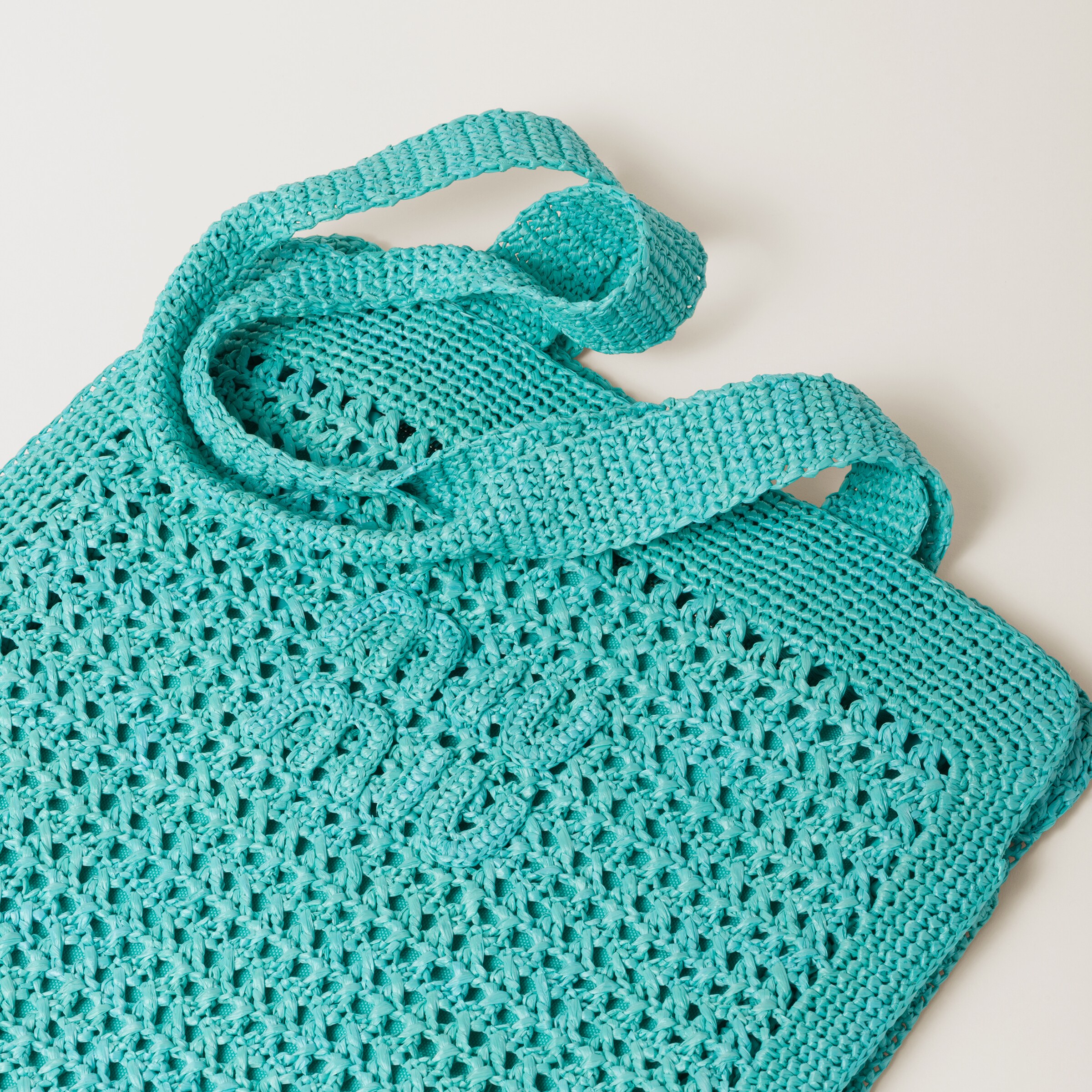 Jade Green Woven Fabric Tote Bag | Miu Miu