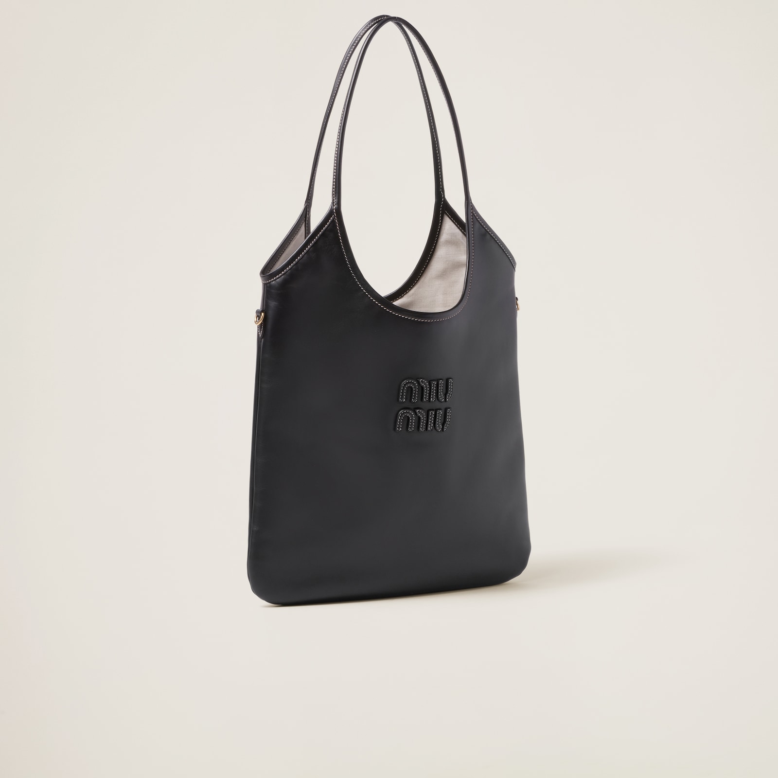 Black Ivy Leather Bag | Miu Miu