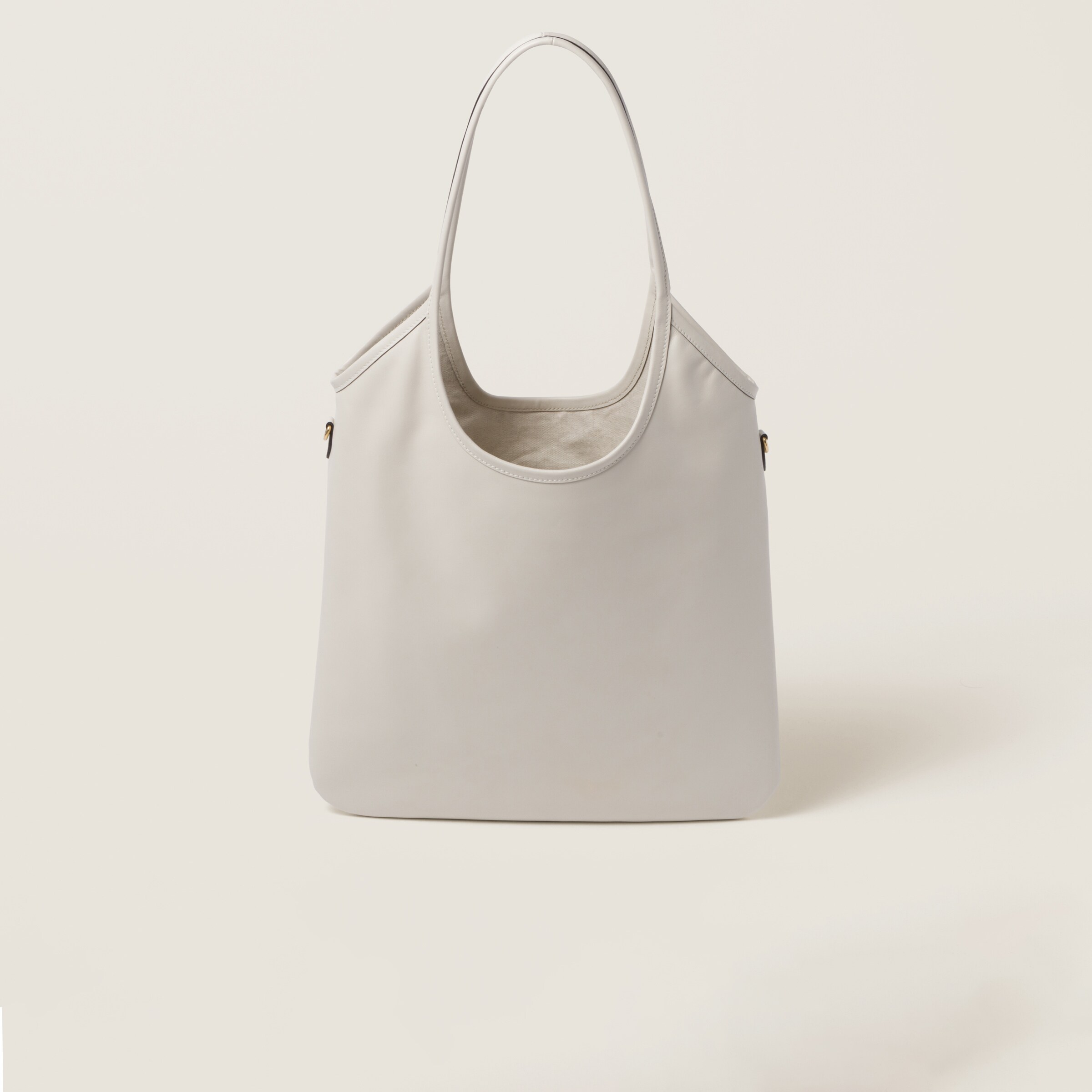 Chalk White Ivy Leather Bag | Miu Miu