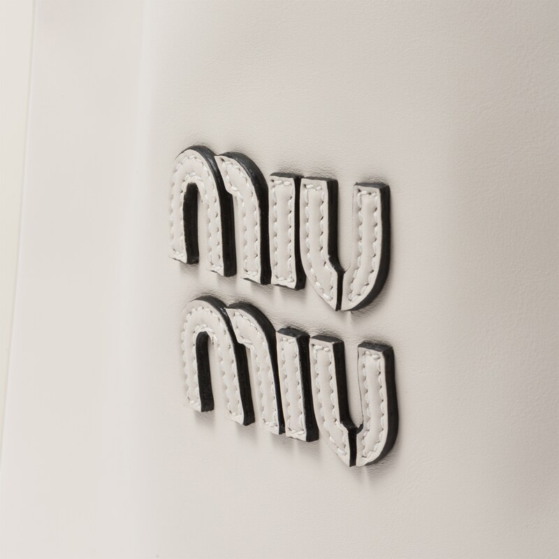 Chalk White Ivy Leather Bag | Miu Miu