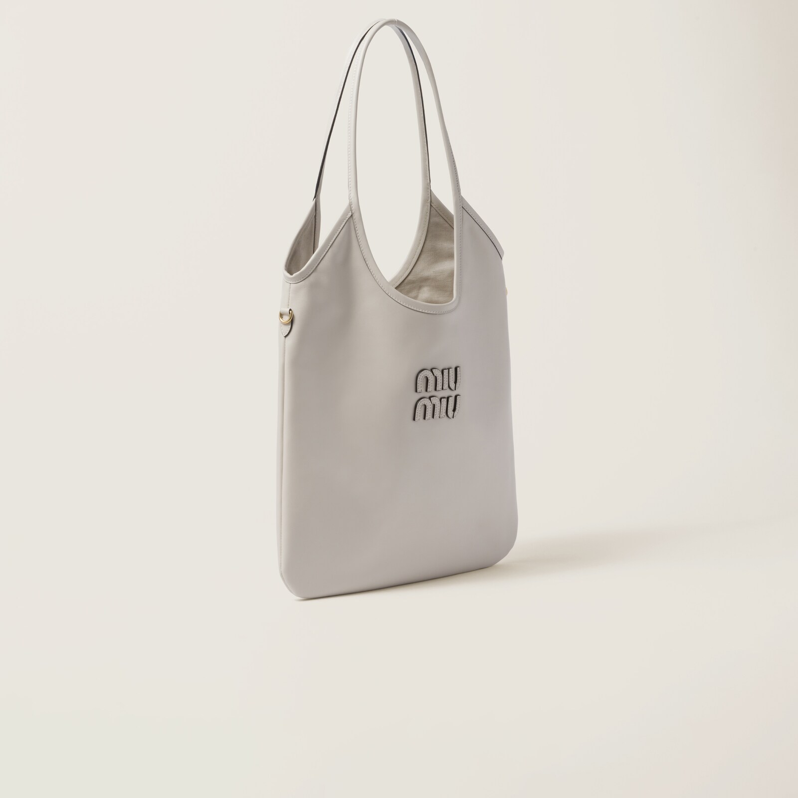 Chalk White Ivy Leather Bag | Miu Miu