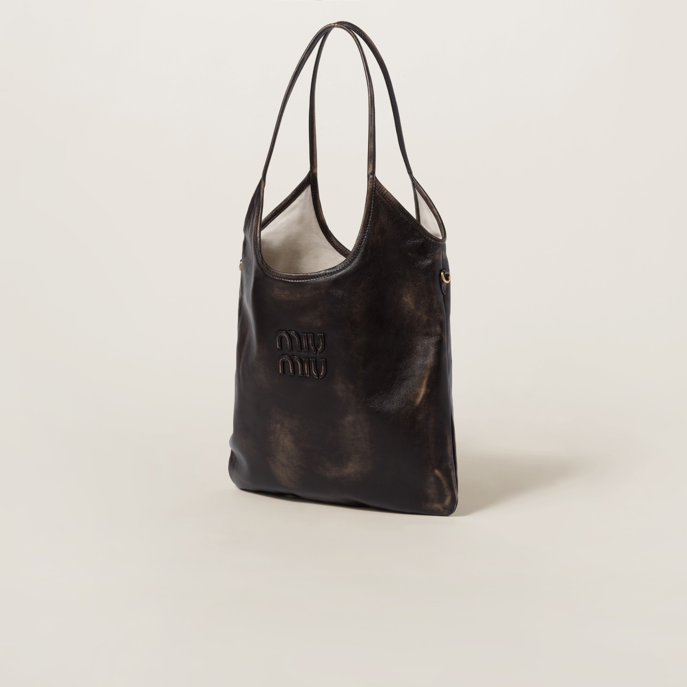 Coffee Ivy Leather Bag | Miu Miu