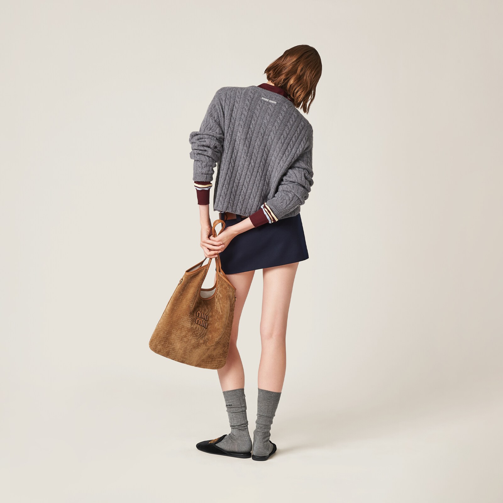 Cinnamon Ivy Corduroy Bag | Miu Miu
