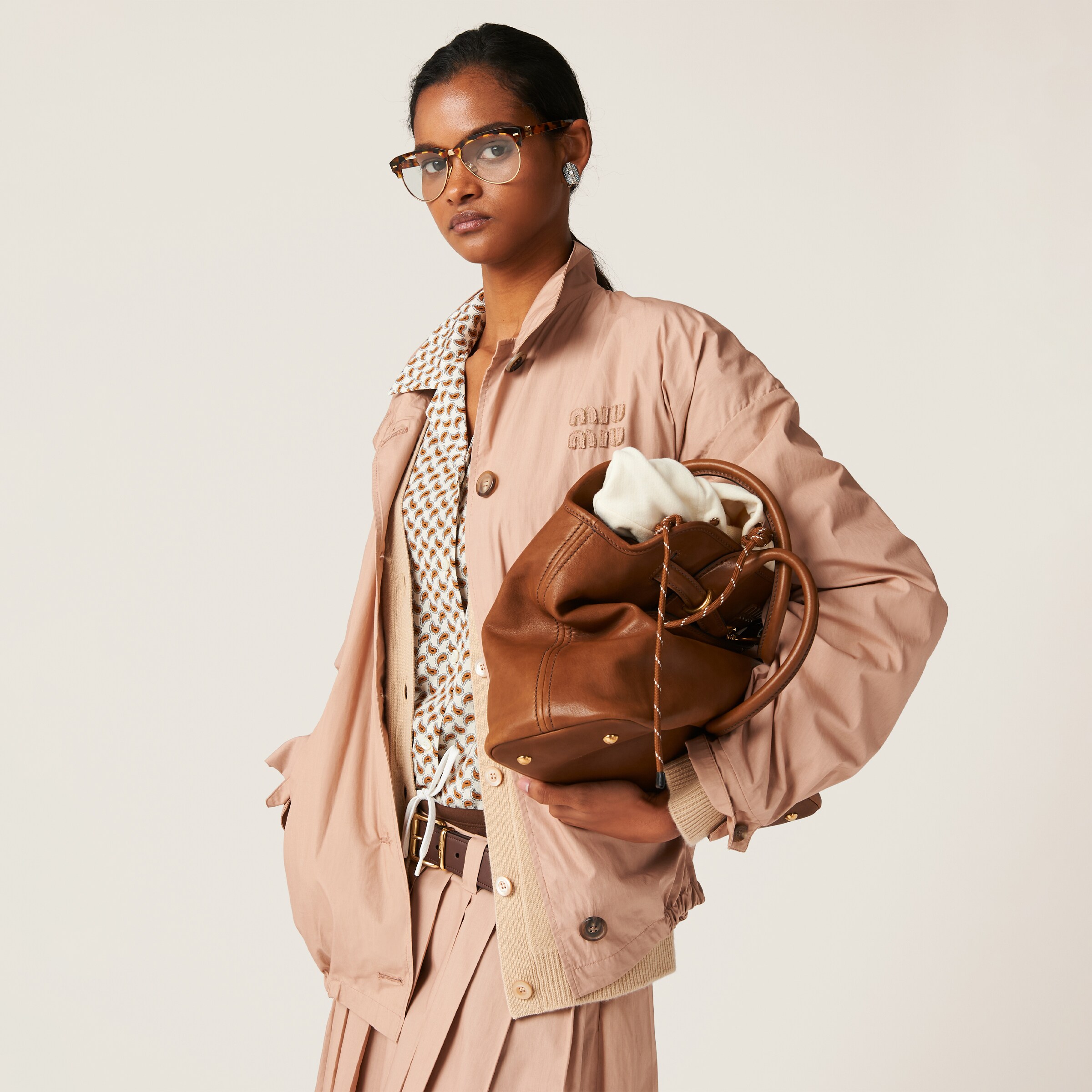 Oak Aventure Nappa Leather Bag | Miu Miu