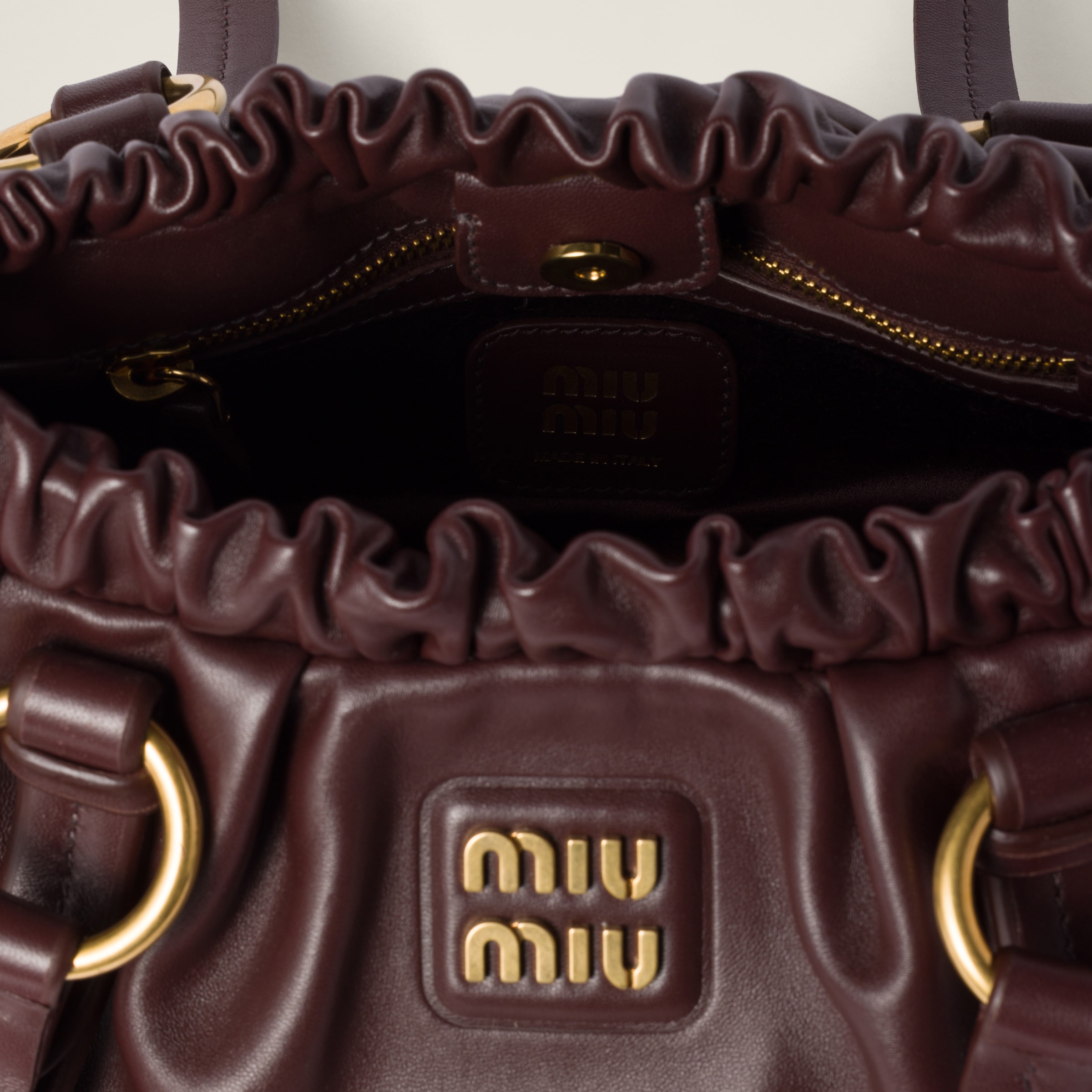 Briarwood Joie Nappa Leather Bag | Miu Miu