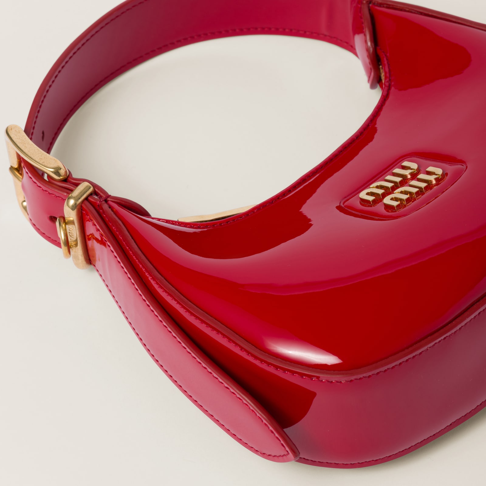 Red Patent Leather Hobo Bag | Miu Miu
