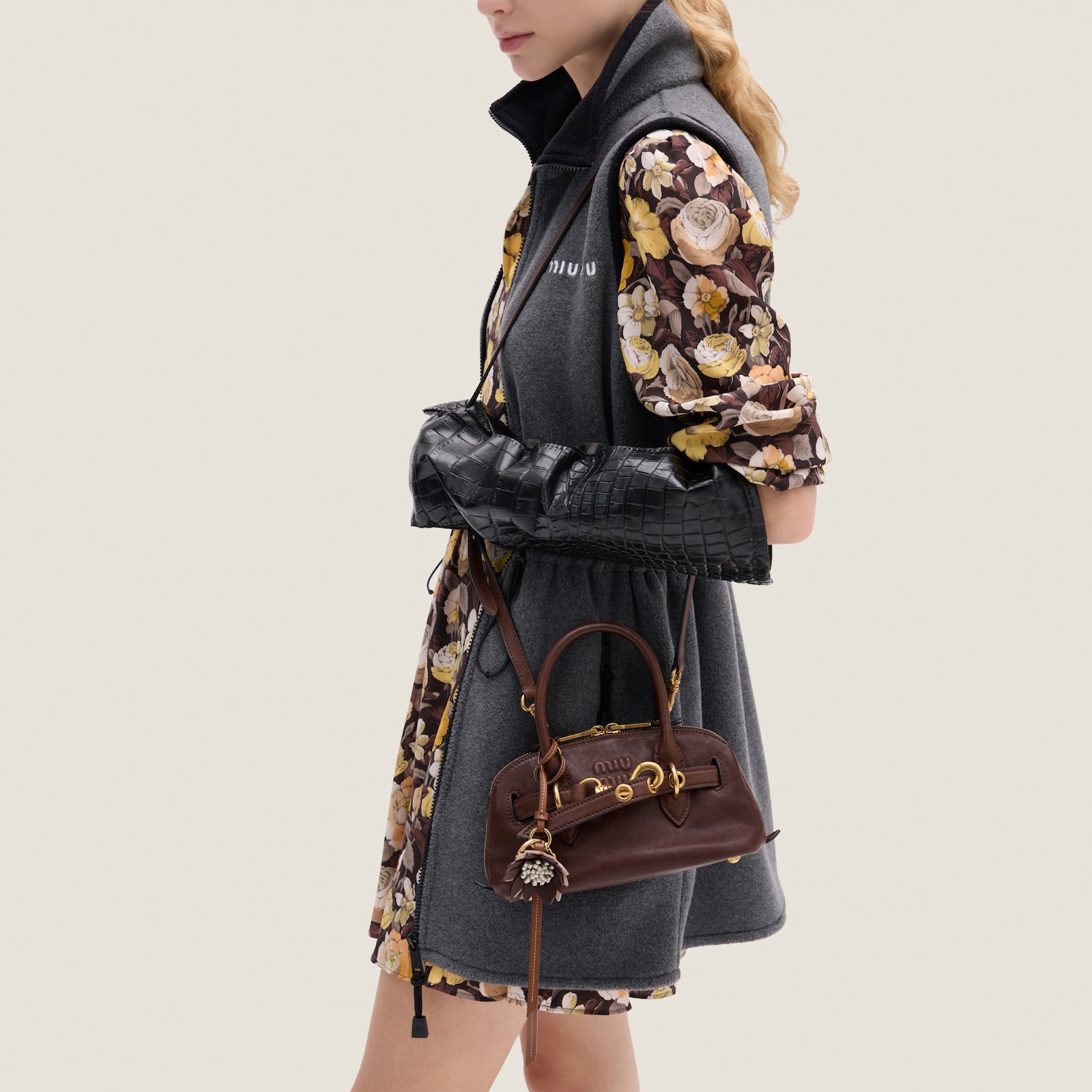 Briarwood Aventure Mini Nappa Leather Bag | Miu Miu