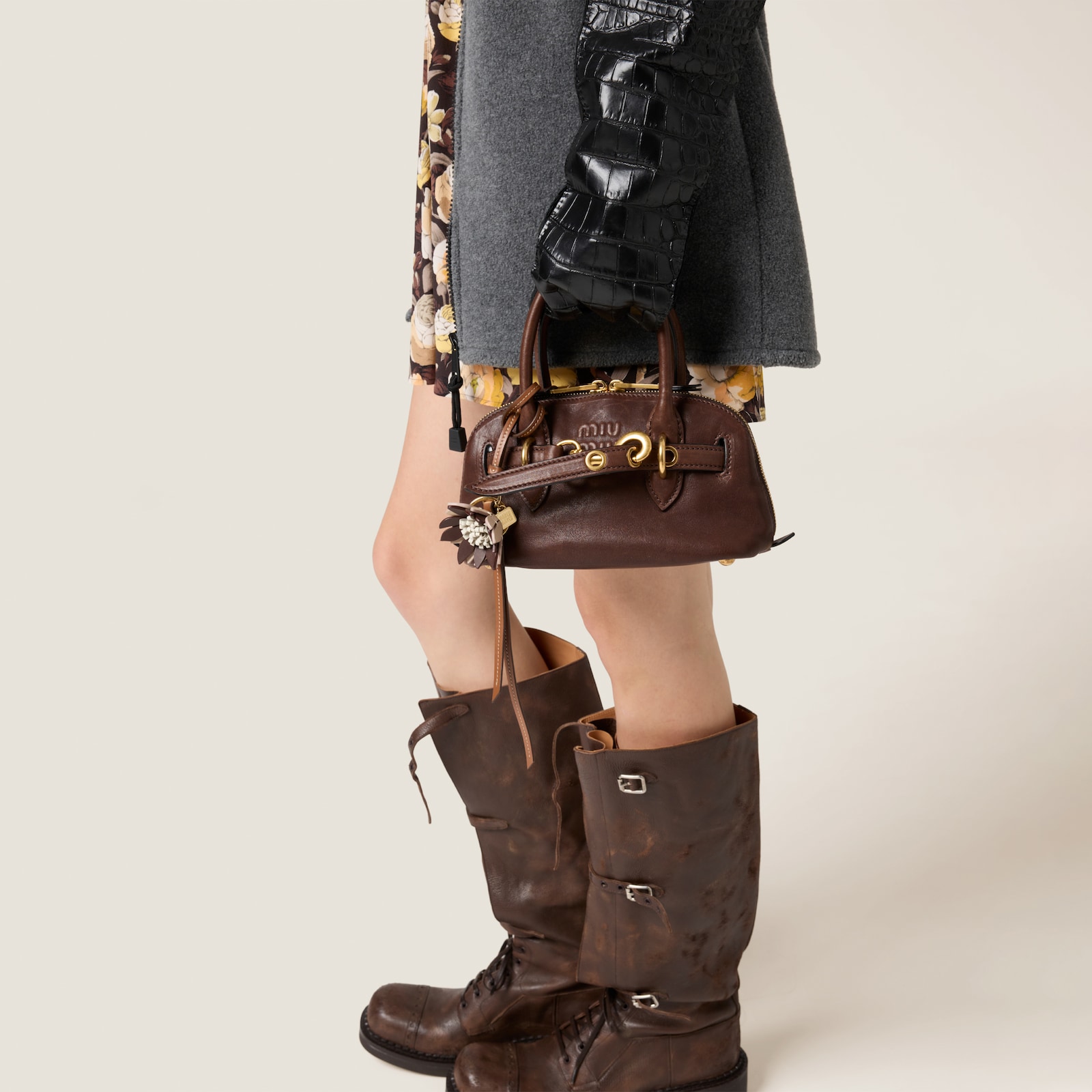 Briarwood Aventure Mini Nappa Leather Bag | Miu Miu - United States
