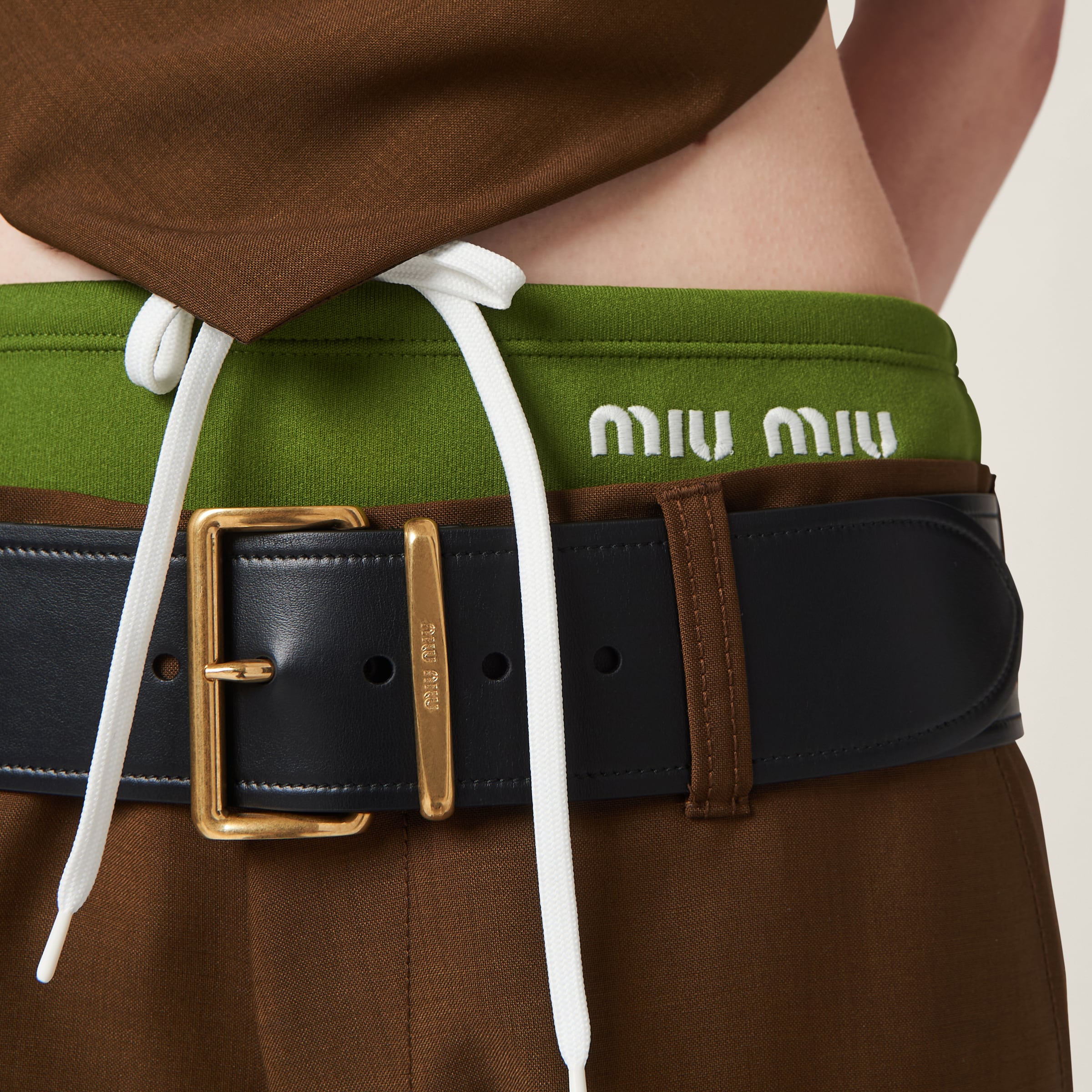 Black Leather Belt | Miu Miu