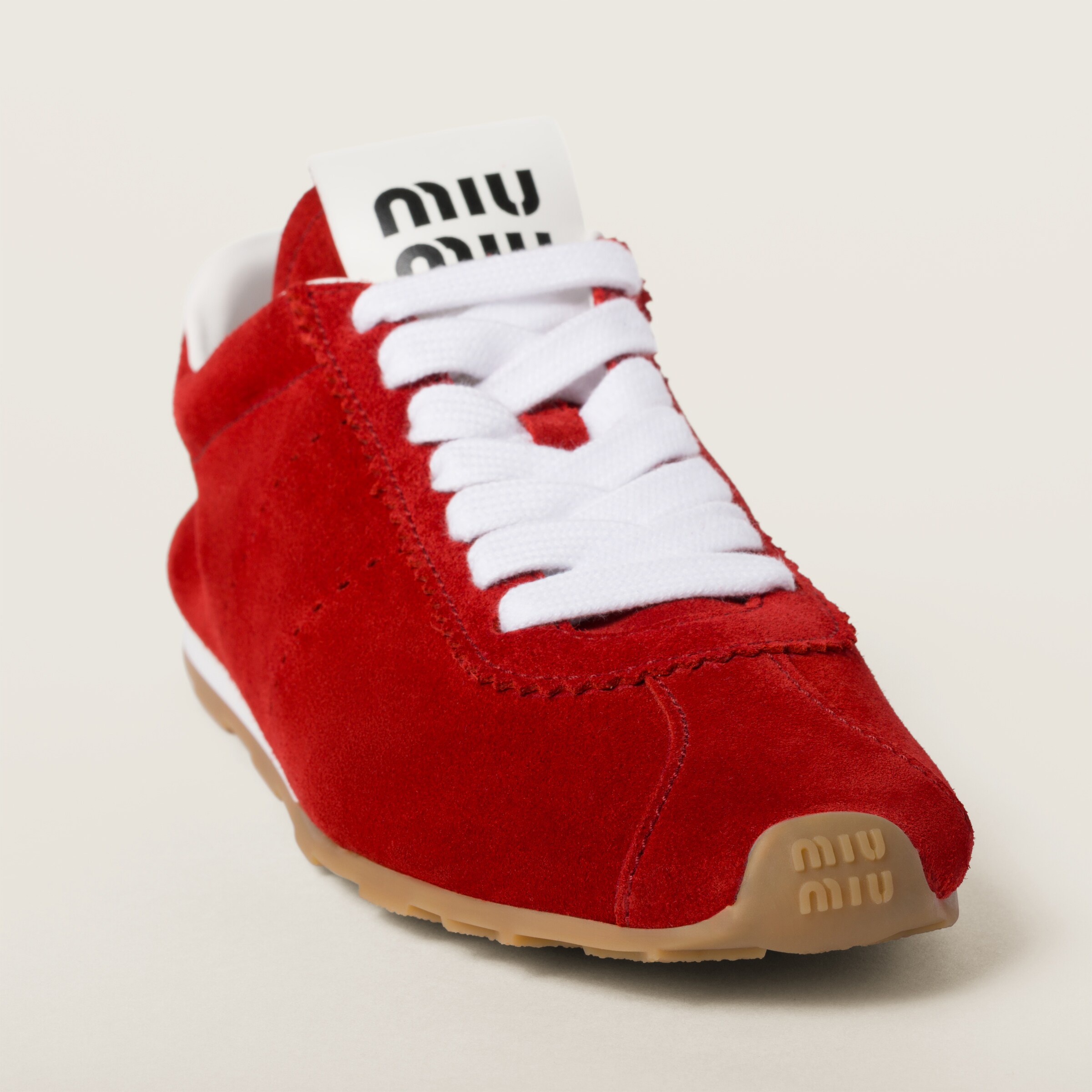 Baskets En Suède Plume Écarlate | Miu Miu